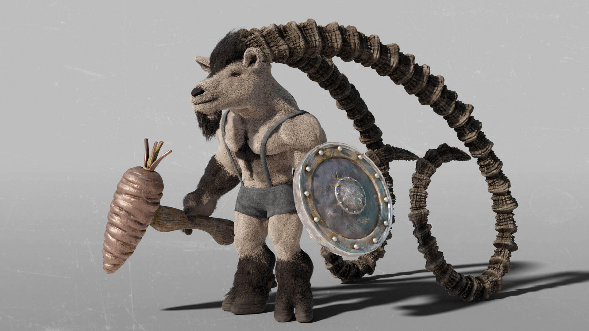Goat Warrior in high poly 3D model | CGTrader