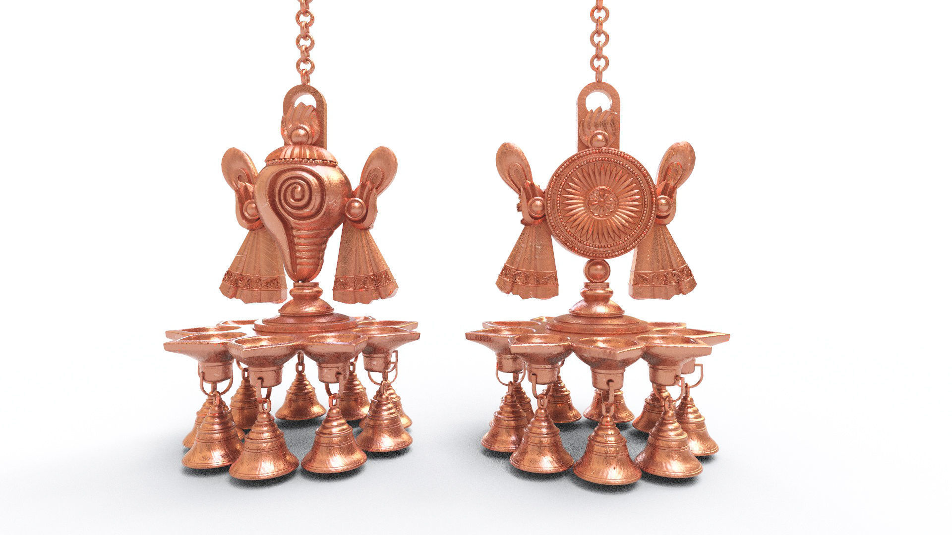 oil lamp shanku chakra balaji maya 2013 3D model | CGTrader
