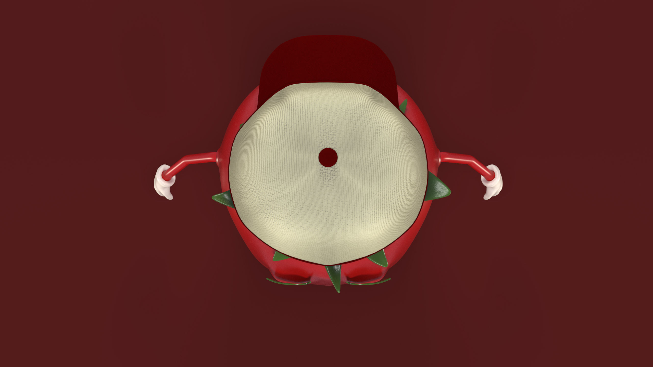 Cartoon food tomato man 3D model rigged | CGTrader