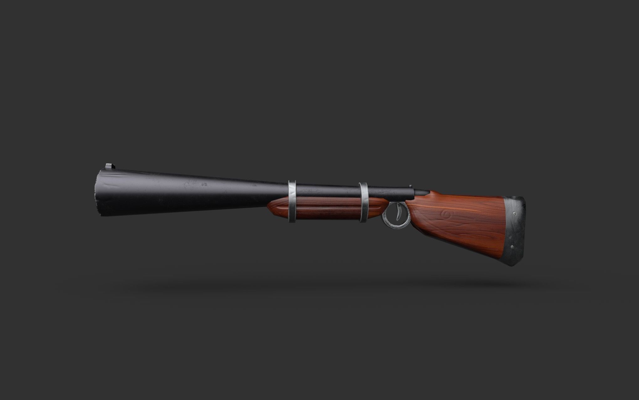 Low Poly Cartoon Style Rifle free 3D model | CGTrader