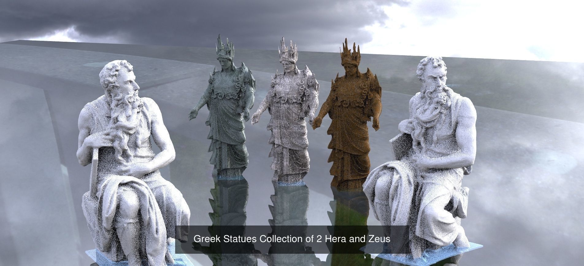 Zeus Collection different statues | CGTrader