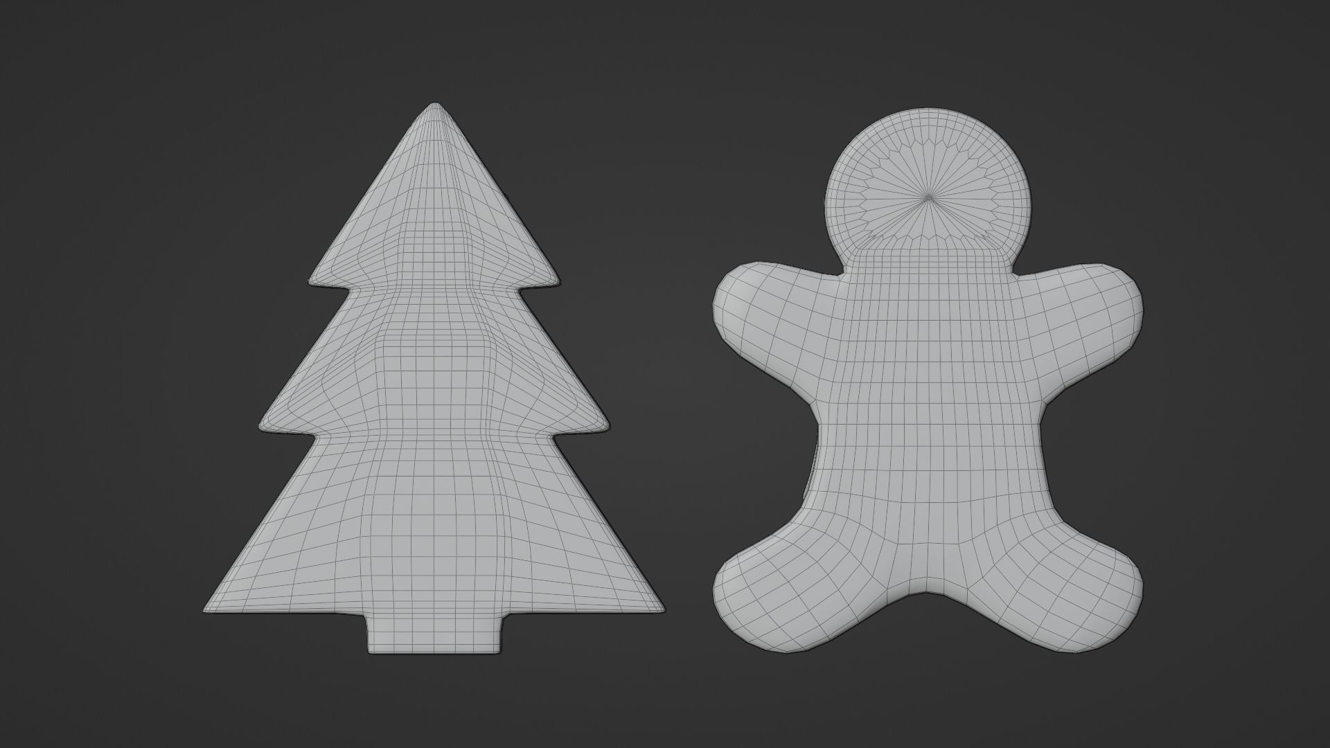 Gingerbread Christmas Cookies free 3D model | CGTrader
