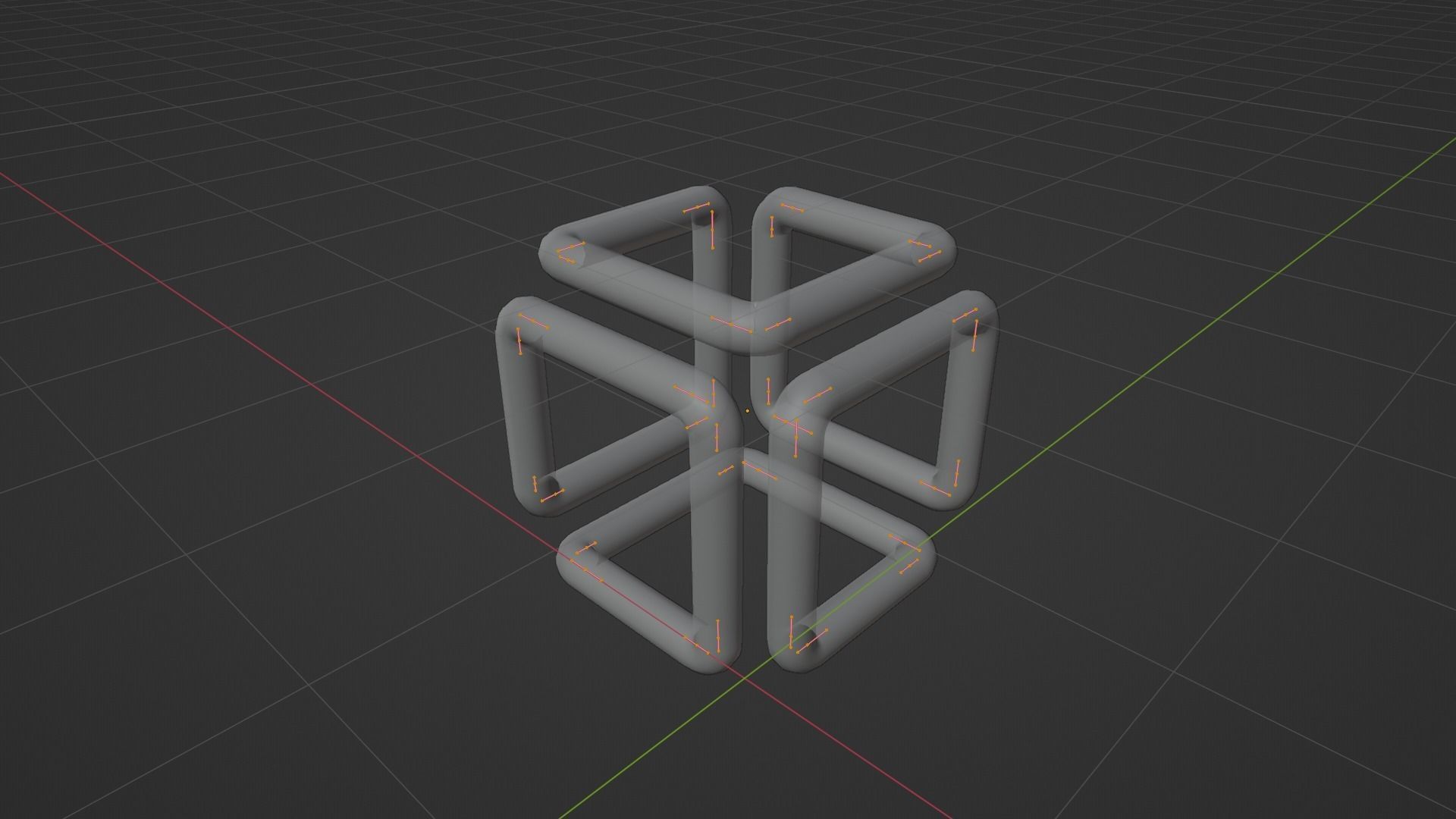 3D model Wire Cube - Endless Looping Curve VR / AR / low-poly | CGTrader