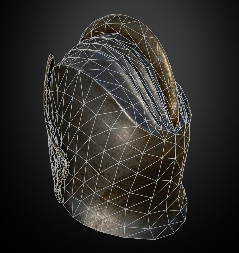 3D model HELMET2 Game Ready metal helmet VR / AR / low-poly | CGTrader