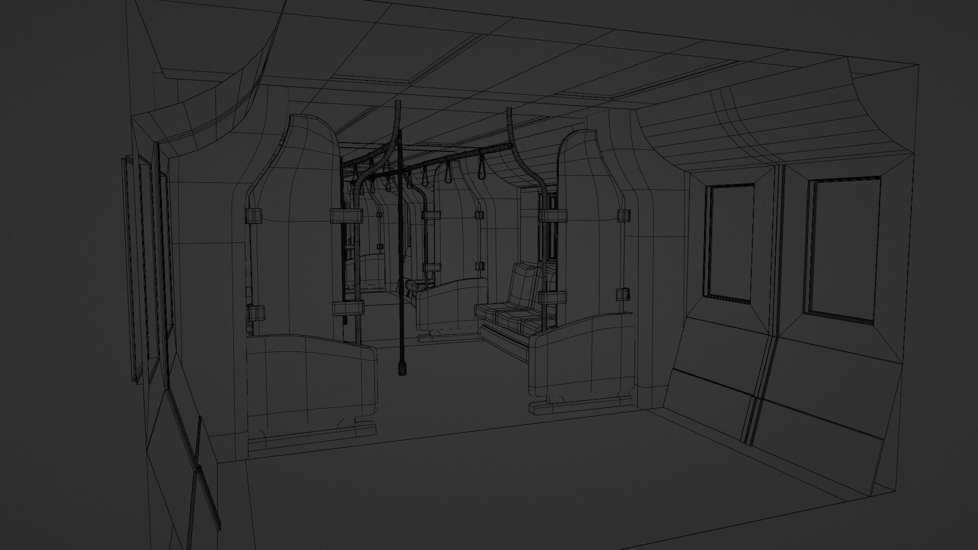 Metro Train Interiors 3D model | CGTrader