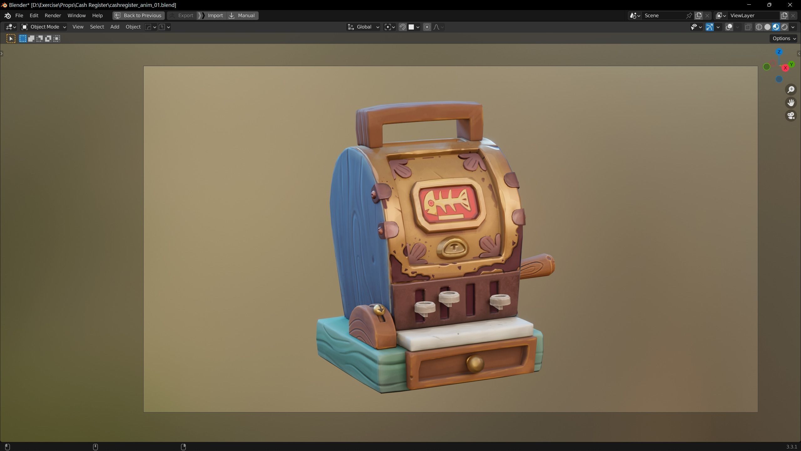 3D model Stylized Prop Cash Register VR / AR / low-poly | CGTrader