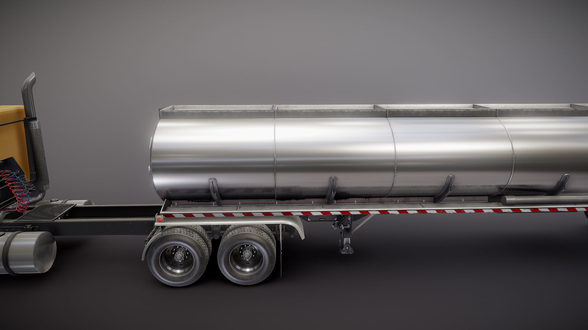 3D model Peterbilt 362 custom fuel trailer VR / AR / low-poly | CGTrader