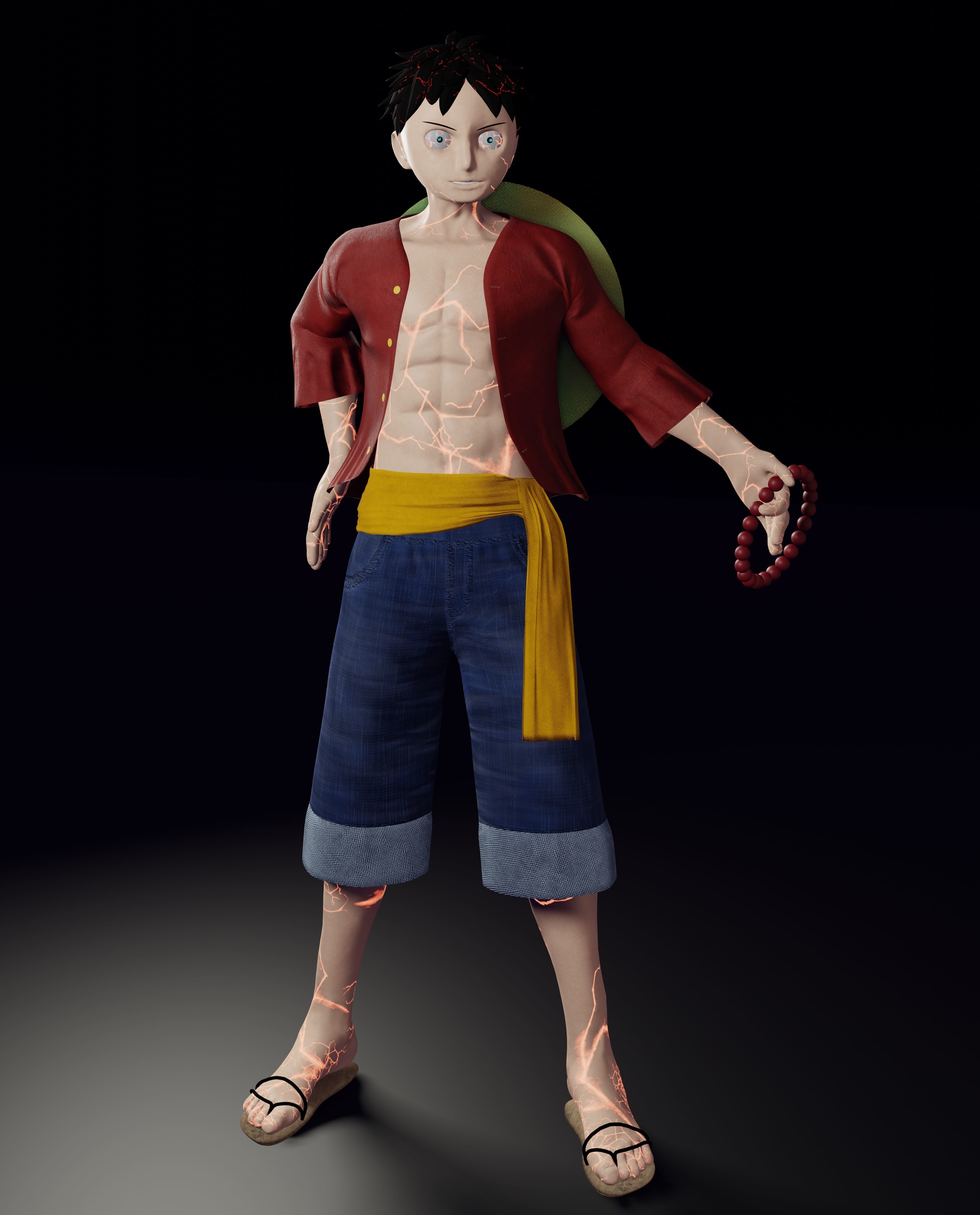 Monkey D Luffy - Fan Art 3D model rigged | CGTrader