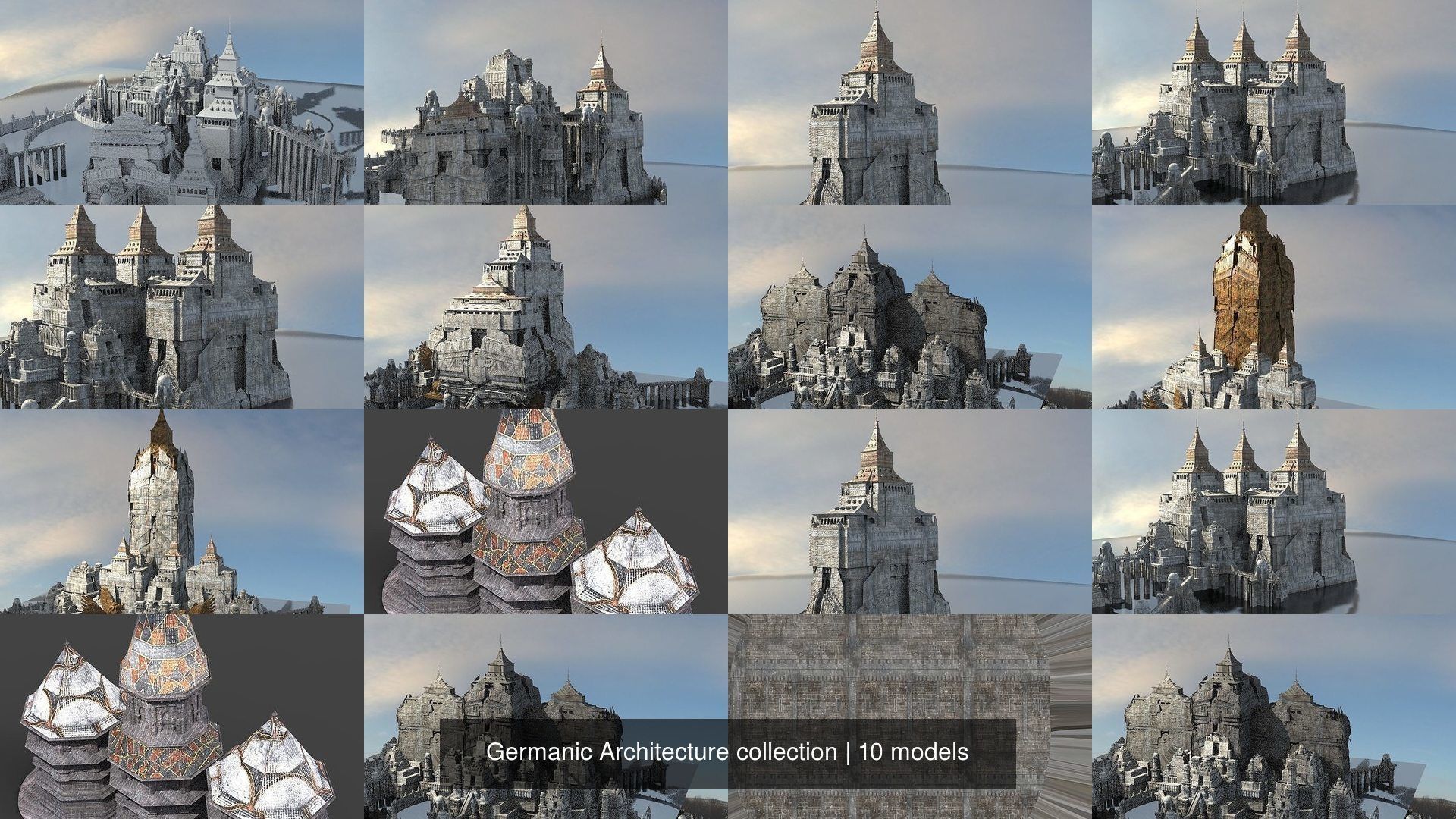Germanic Architecture collection | CGTrader