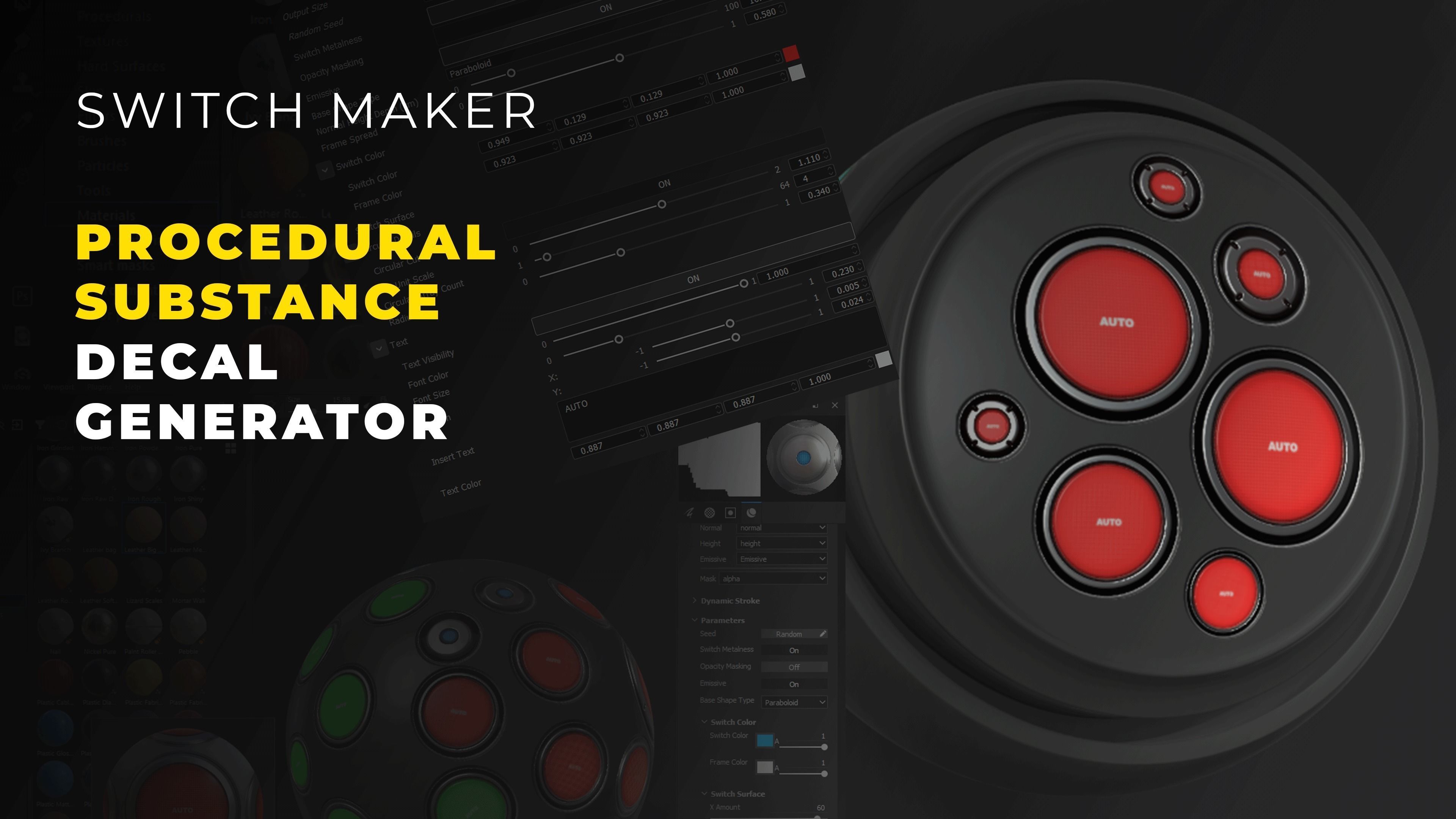 3D model Switch Maker - Procedural Substance Decal Generator VR / AR ...