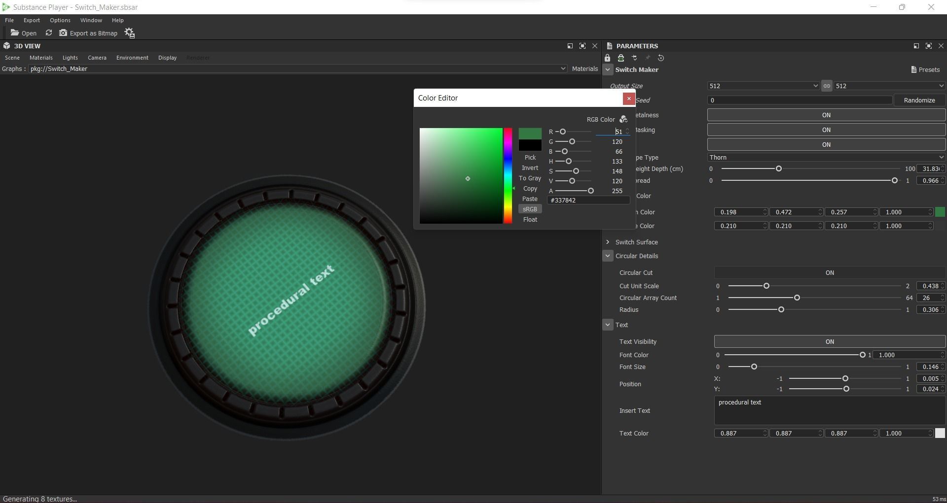 3D model Switch Maker - Procedural Substance Decal Generator VR / AR ...