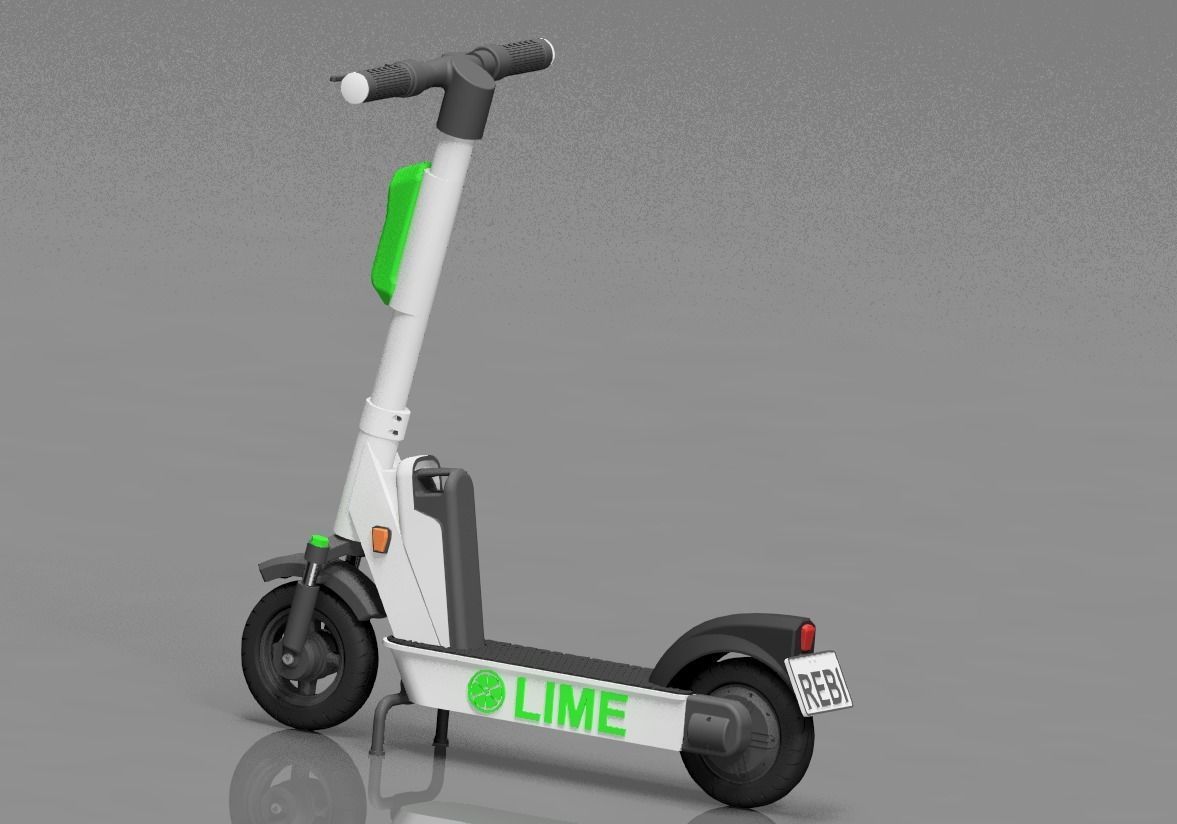 Lime electric scooter 3D model 3D printable | CGTrader