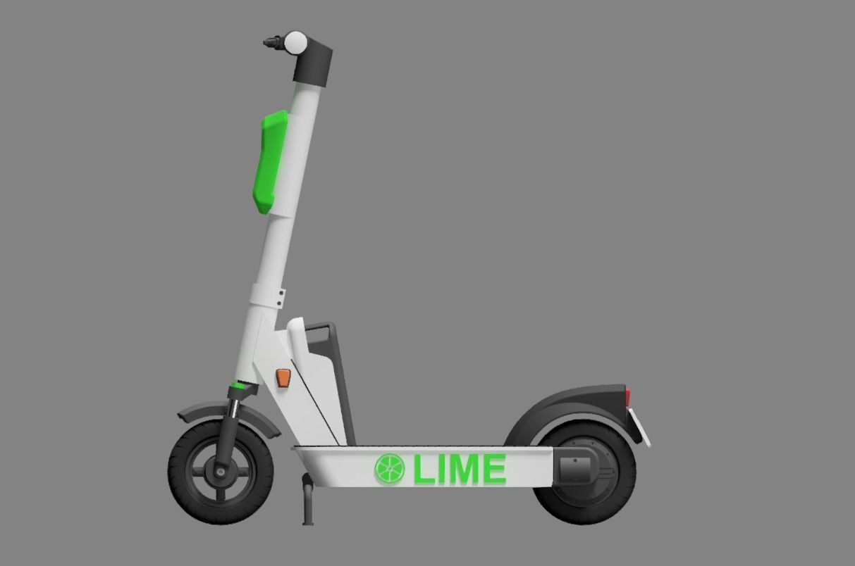 Lime electric scooter 3D model 3D printable | CGTrader