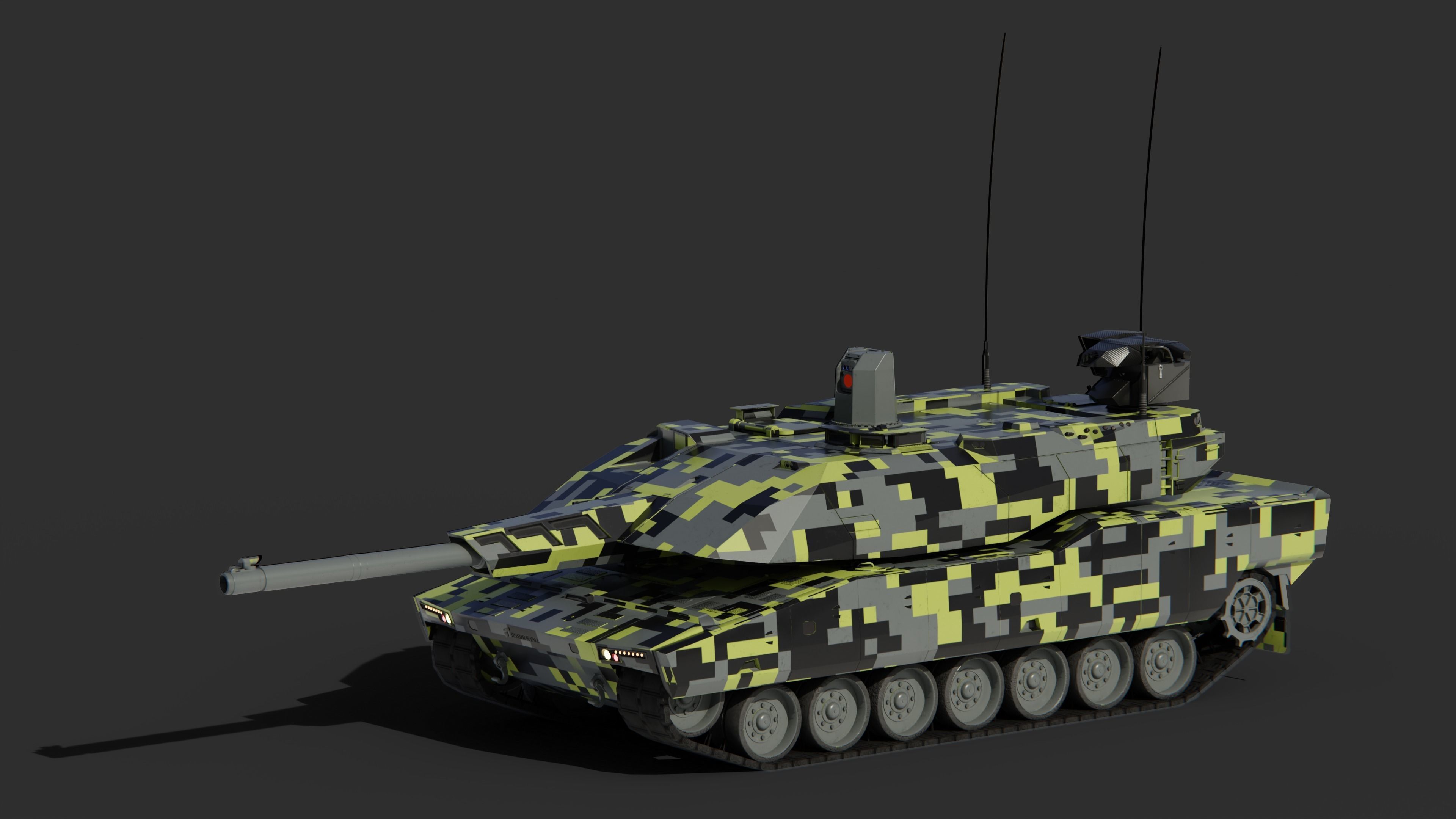 3D model KF51 Panther MBT Game Ready VR / AR / low-poly | CGTrader