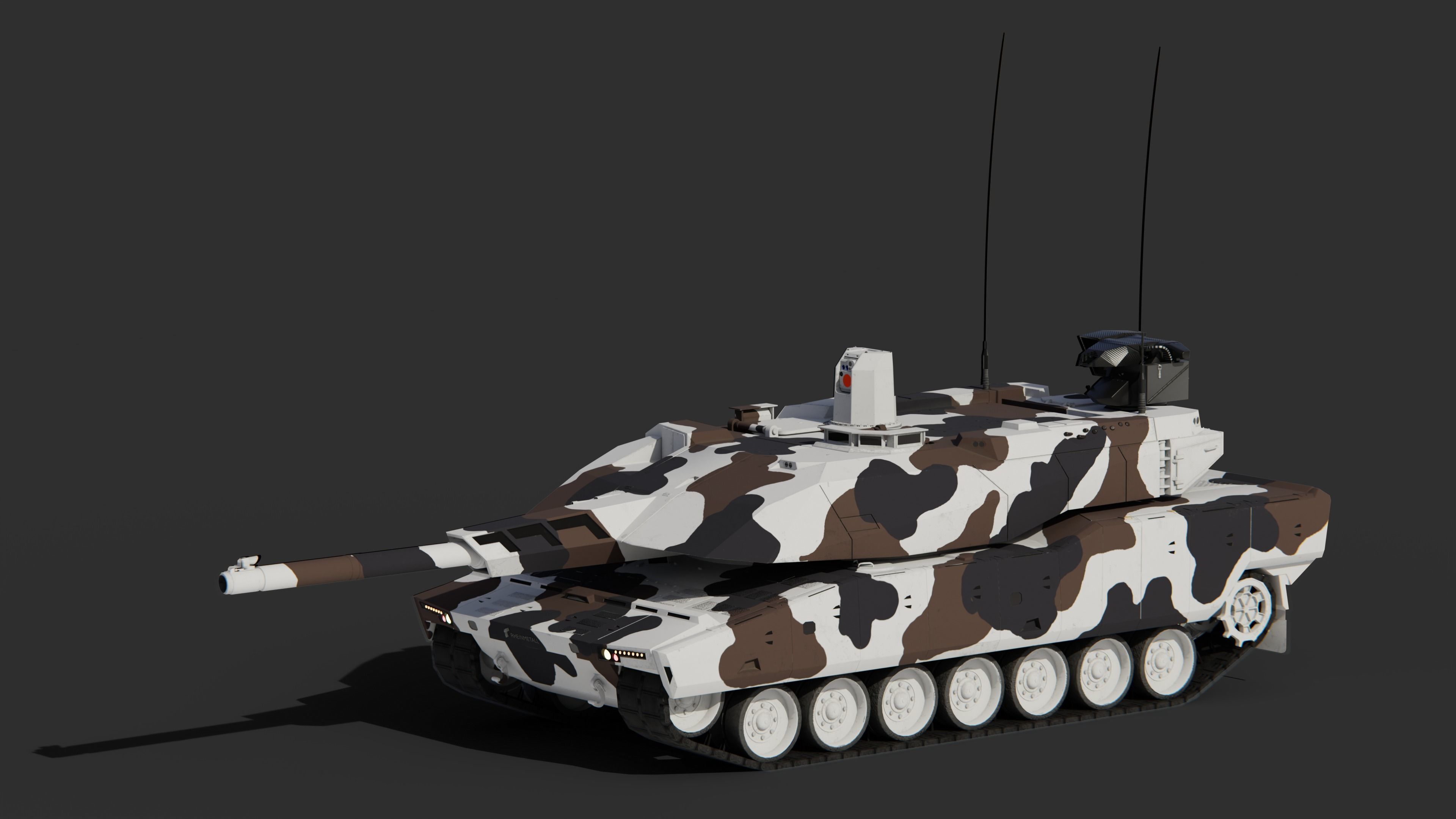 3D model KF51 Panther MBT Game Ready VR / AR / low-poly | CGTrader