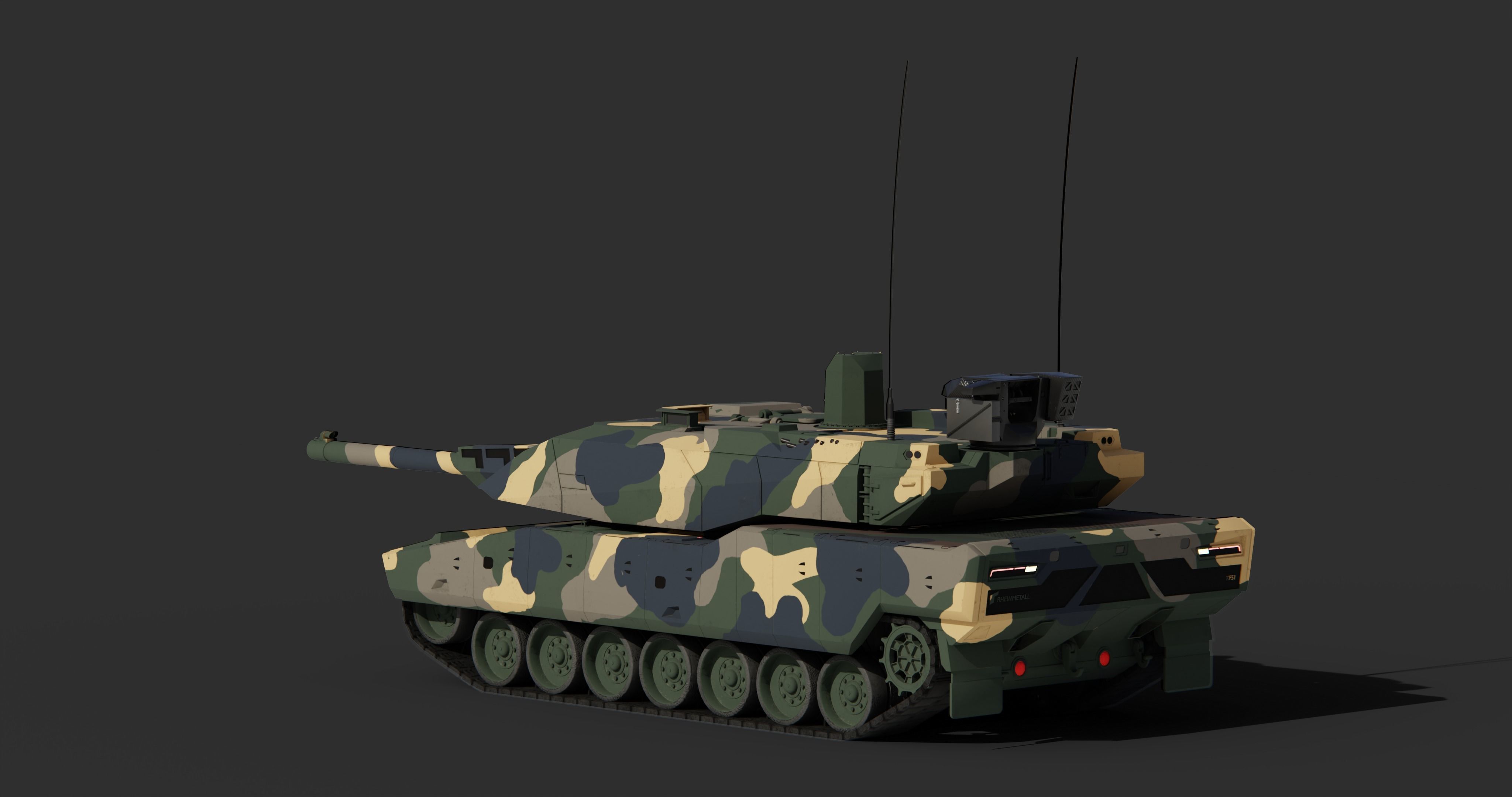 3D model KF51 Panther MBT Game Ready VR / AR / low-poly | CGTrader