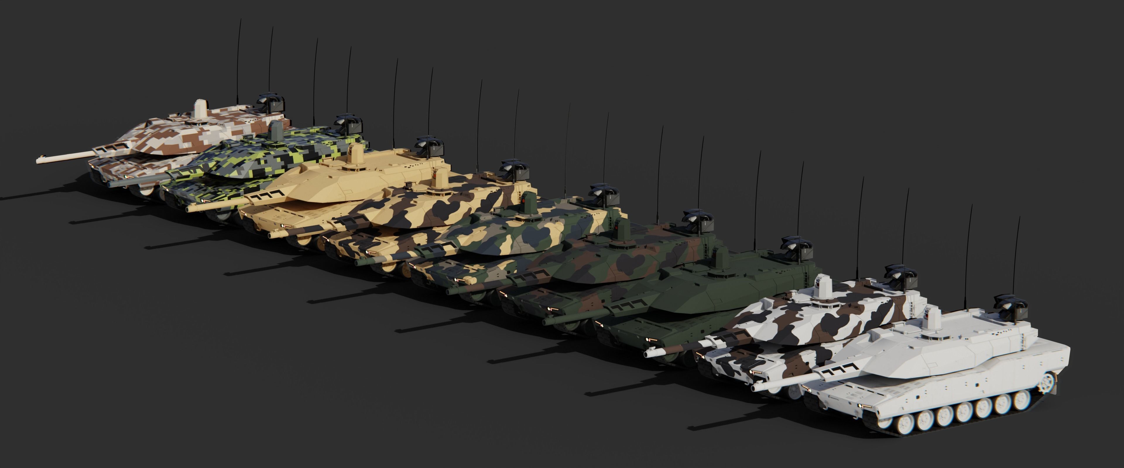 3D model KF51 Panther MBT Game Ready VR / AR / low-poly | CGTrader