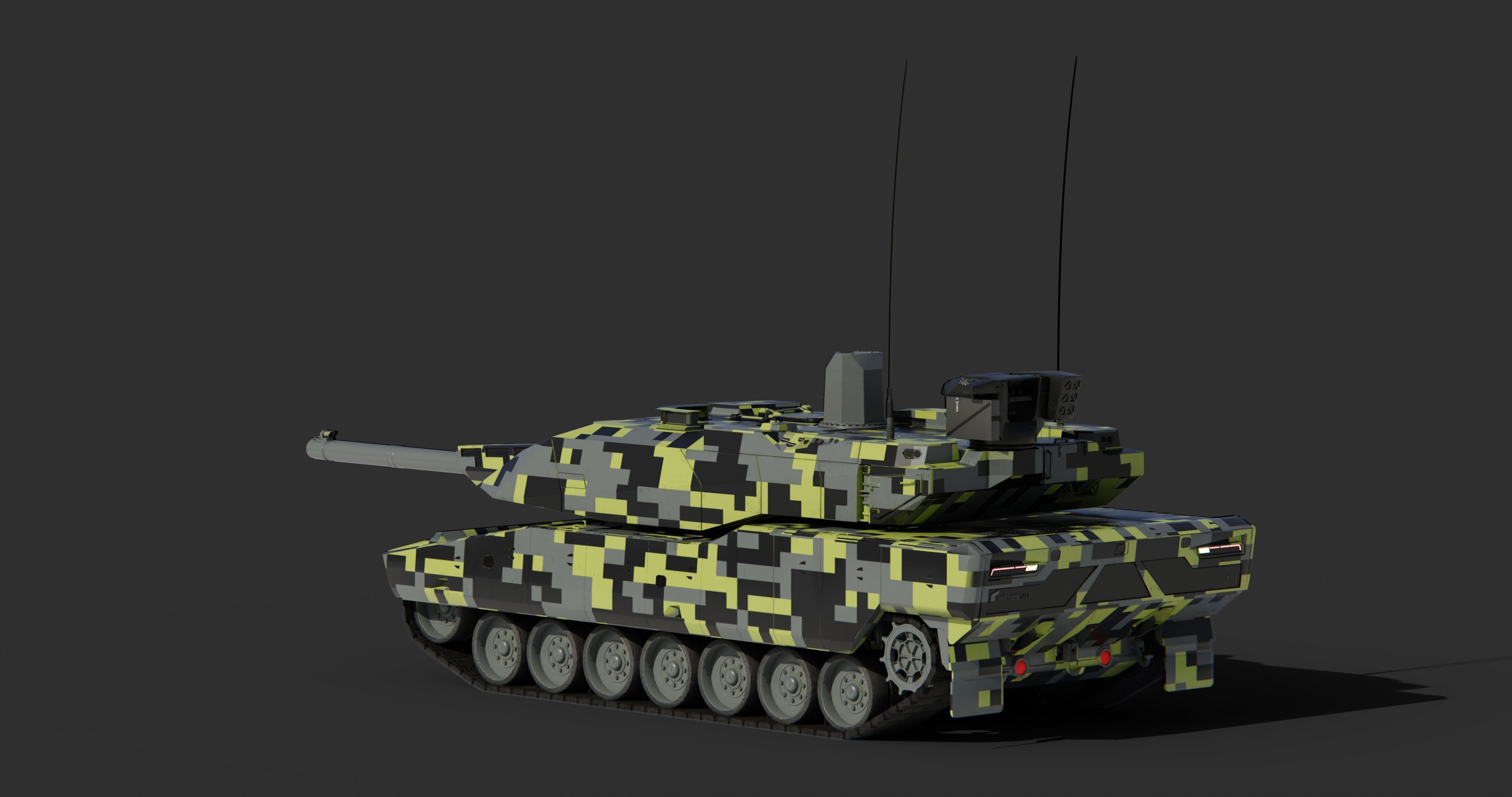 3D model KF51 Panther MBT Game Ready VR / AR / low-poly | CGTrader