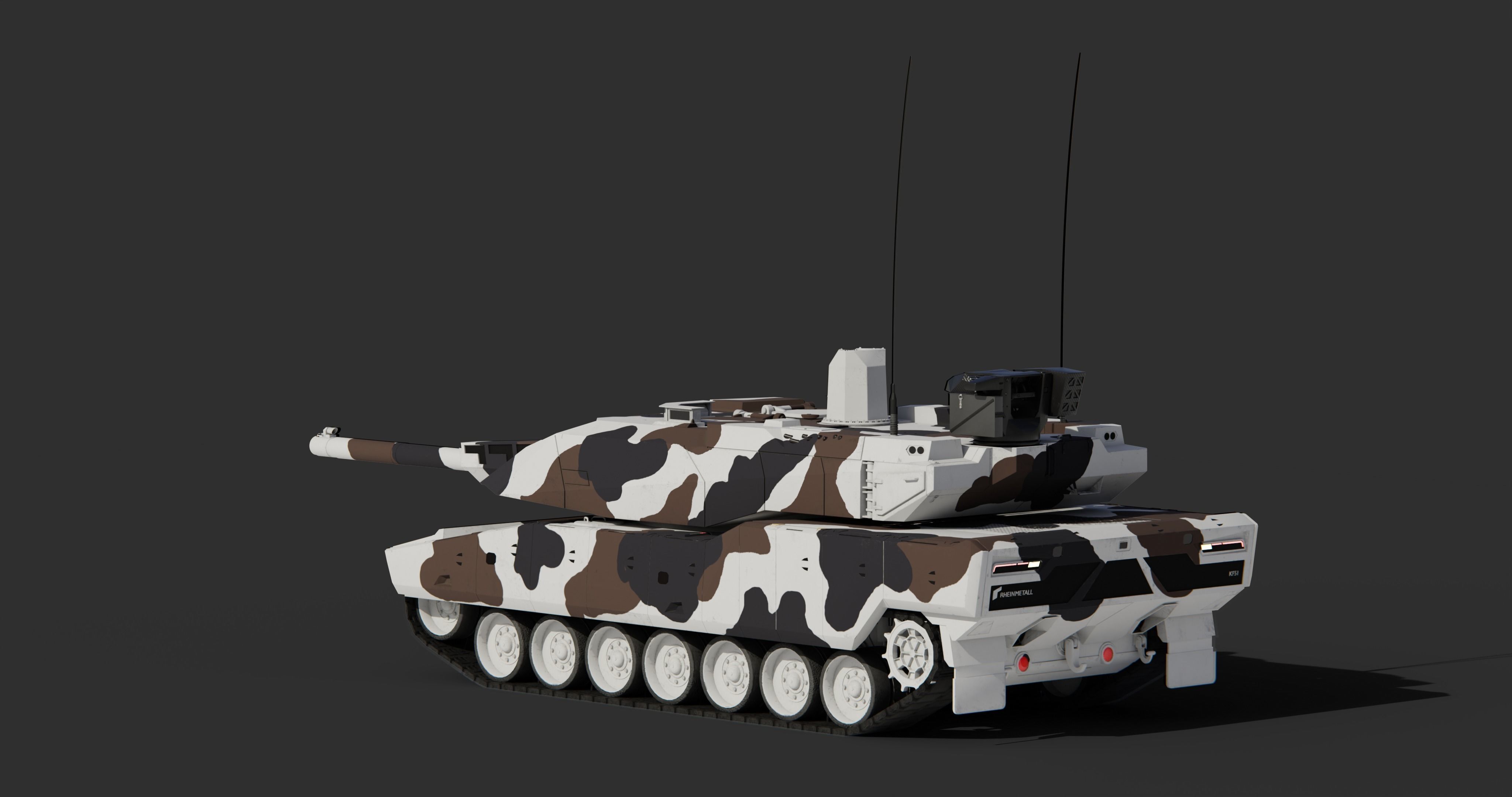 3D model KF51 Panther MBT Game Ready VR / AR / low-poly | CGTrader