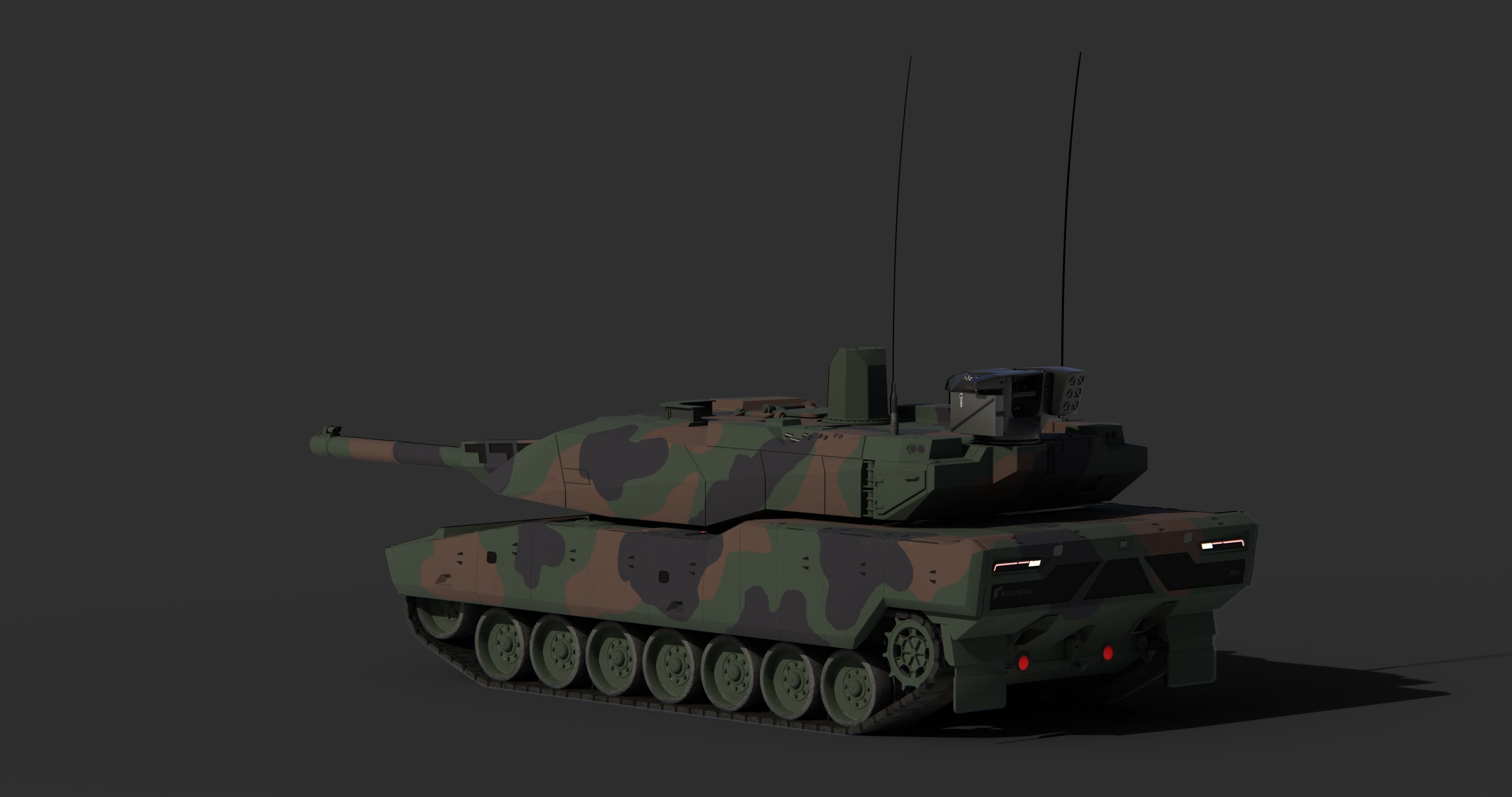 3D model KF51 Panther MBT Game Ready VR / AR / low-poly | CGTrader