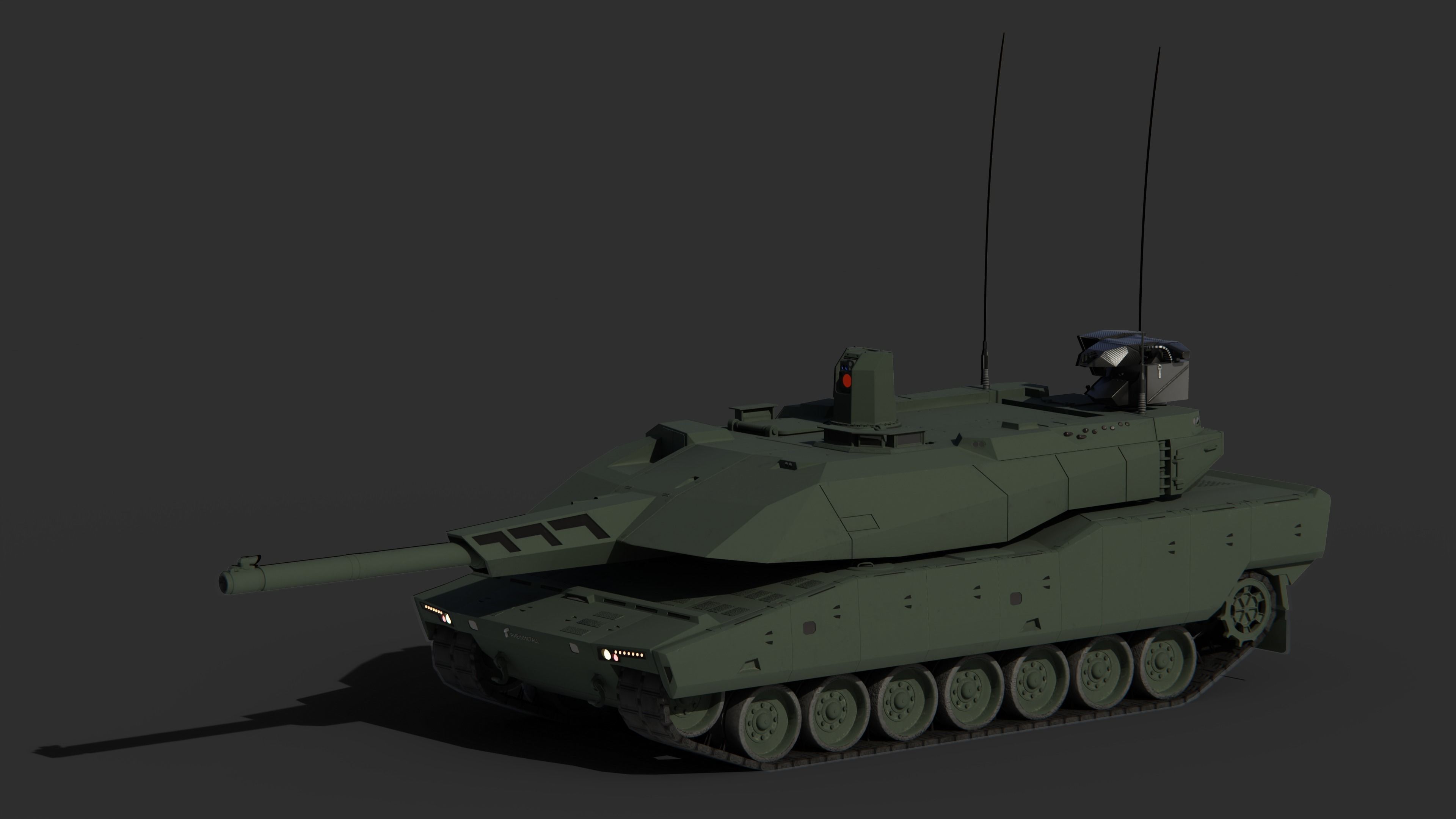 3D model KF51 Panther MBT Game Ready VR / AR / low-poly | CGTrader