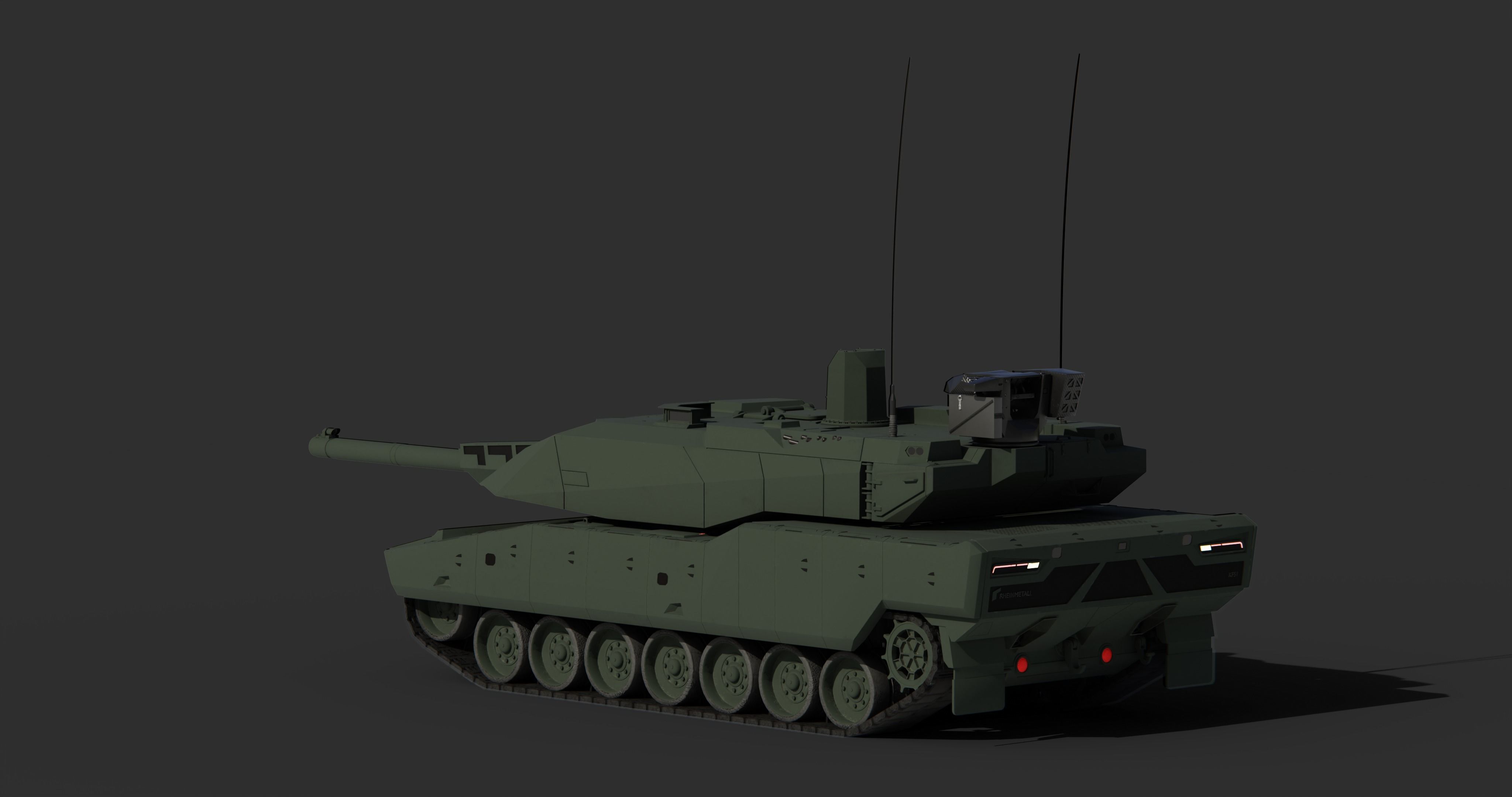 3D model KF51 Panther MBT Game Ready VR / AR / low-poly | CGTrader