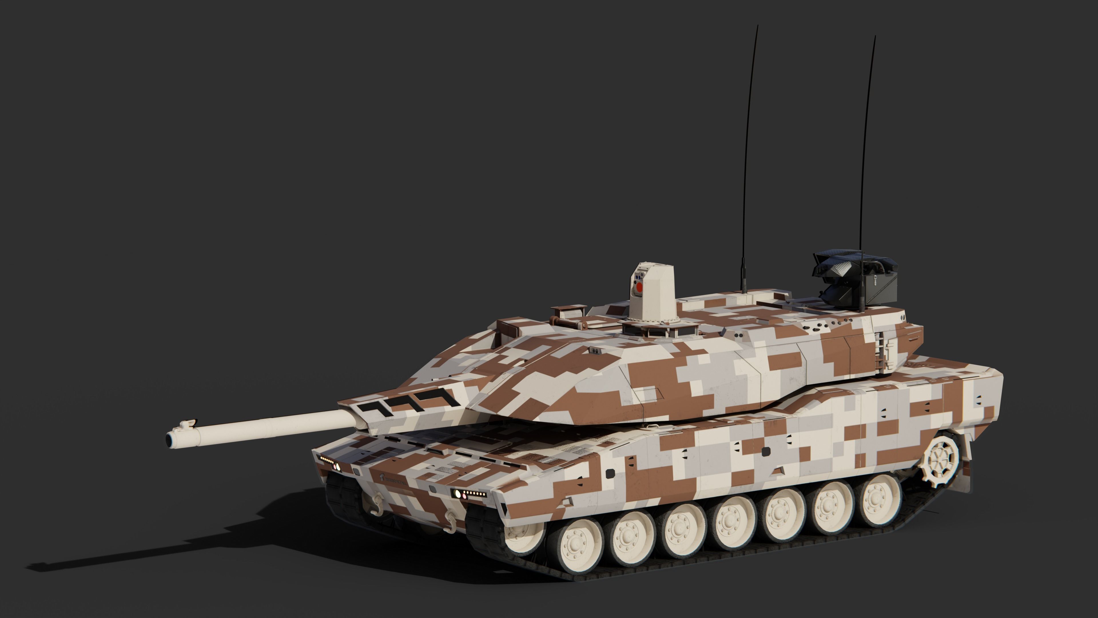 3D model KF51 Panther MBT Game Ready VR / AR / low-poly | CGTrader