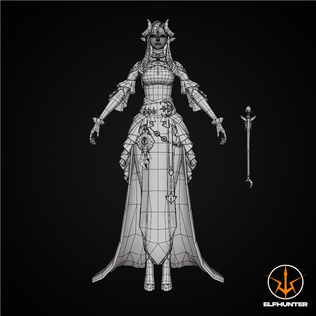 3D model EXCLUSIVE ELF HUNTER EDITION RIGGED CHARACTER ELF DEMONIC VR ...