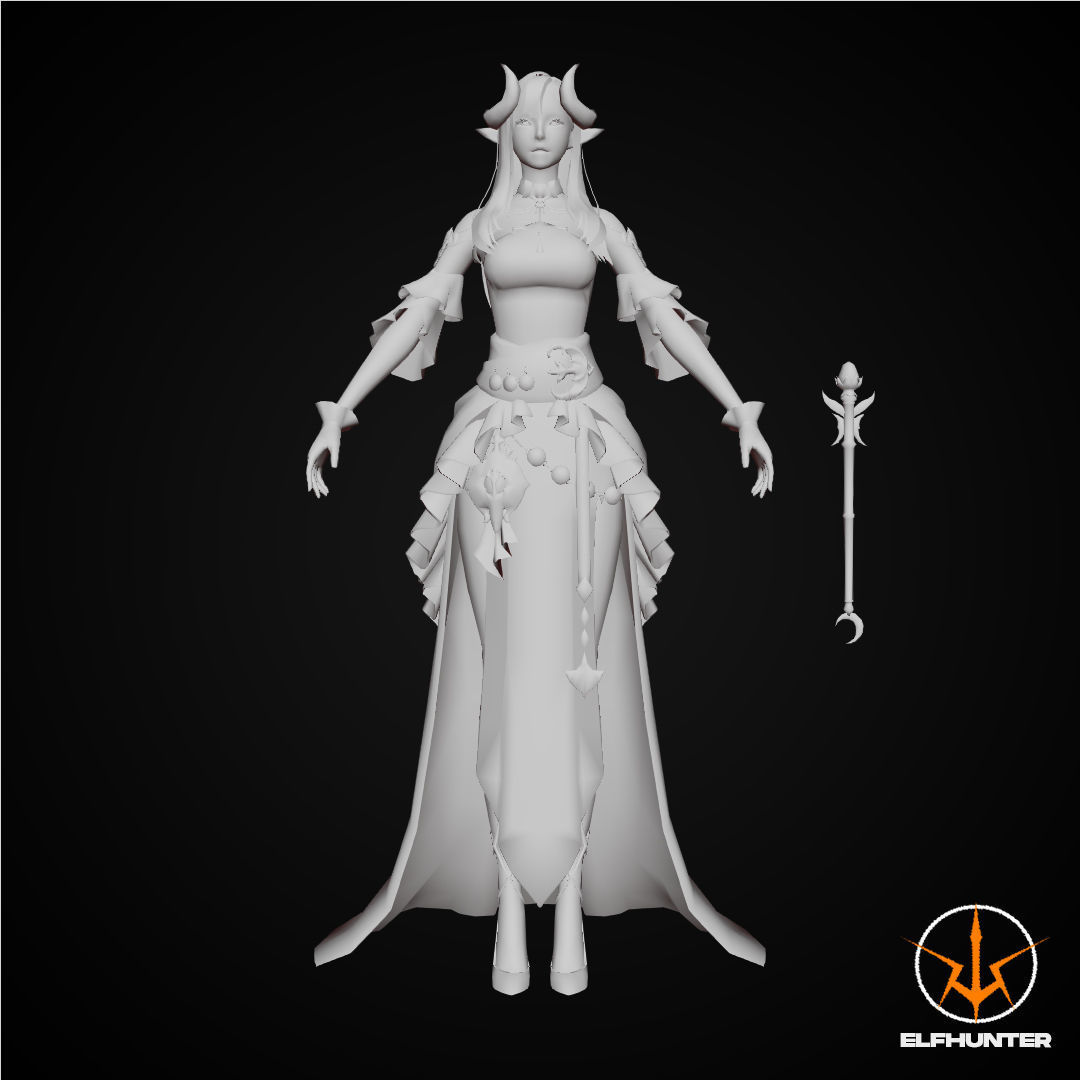 3D model EXCLUSIVE ELF HUNTER EDITION RIGGED CHARACTER ELF DEMONIC VR ...