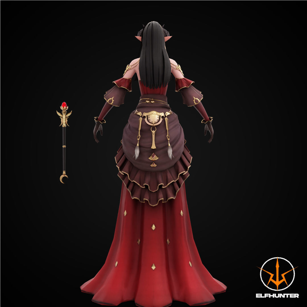 3D model EXCLUSIVE ELF HUNTER EDITION RIGGED CHARACTER ELF DEMONIC VR ...
