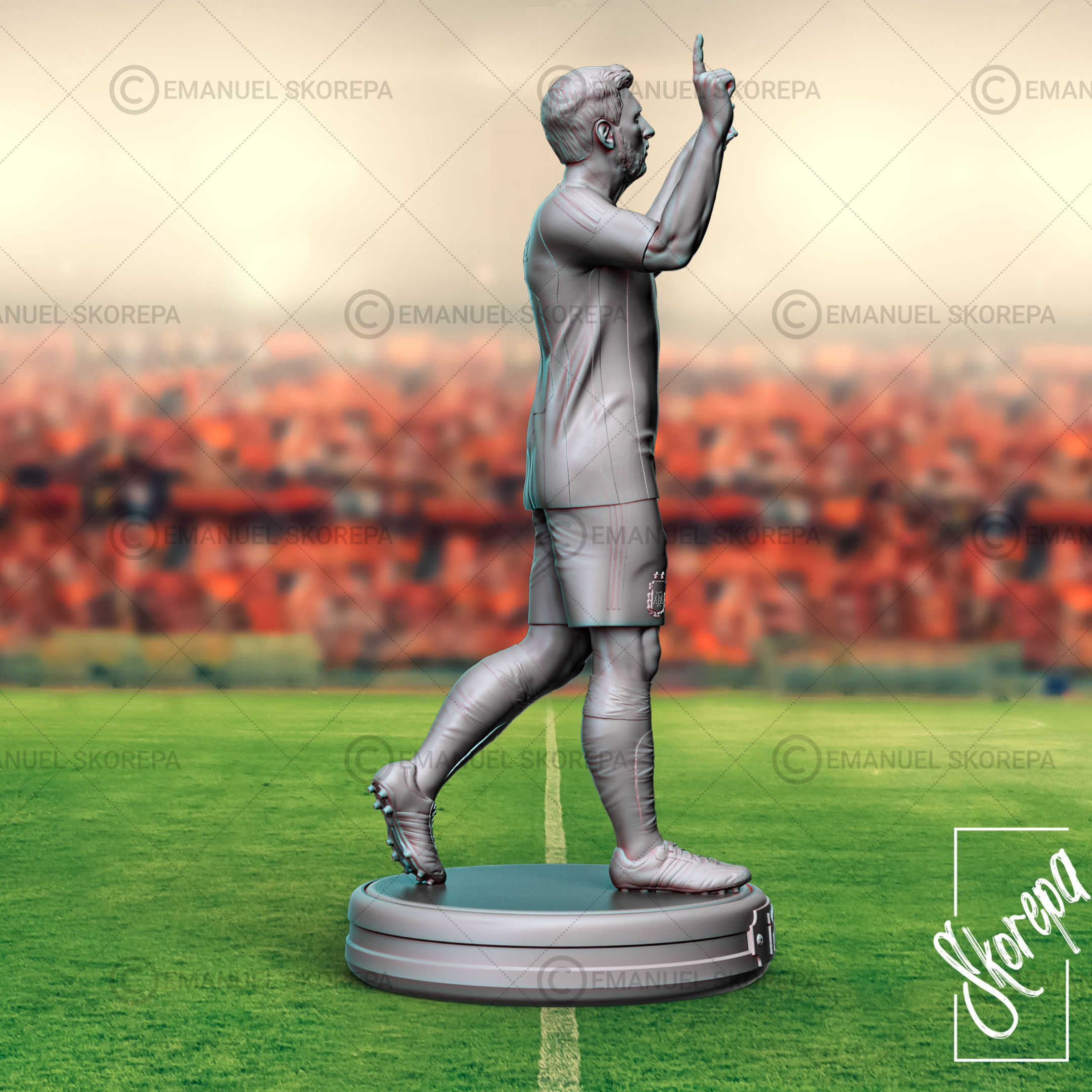 Messi Argentina 3D model 3D printable | CGTrader