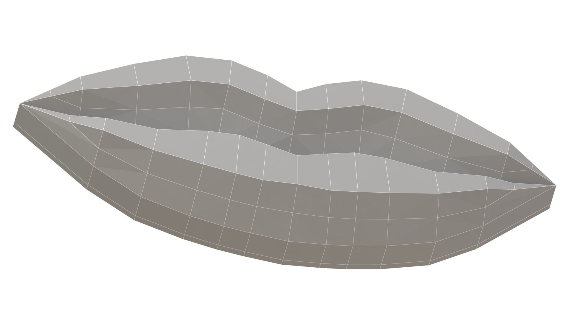 Lips Icon Gold 3D model | CGTrader