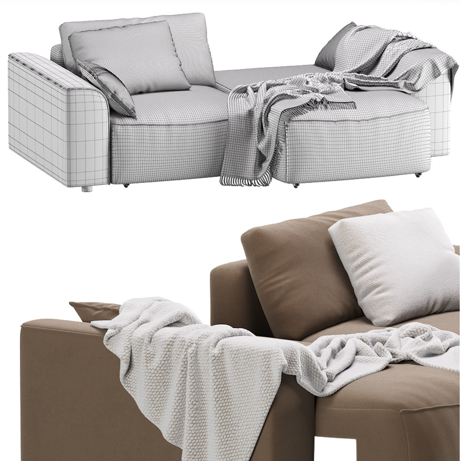 Sofa Kyron Velvet 3D model | CGTrader