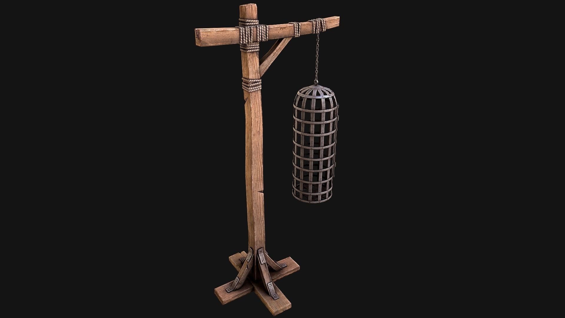3D model Hanging Torture Cage VR / AR / low-poly | CGTrader