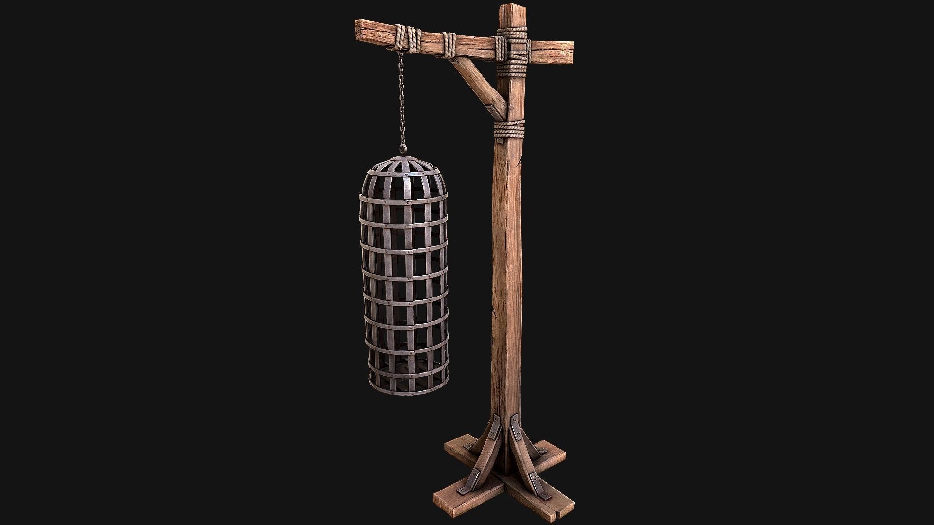 3D model Hanging Torture Cage VR / AR / low-poly | CGTrader