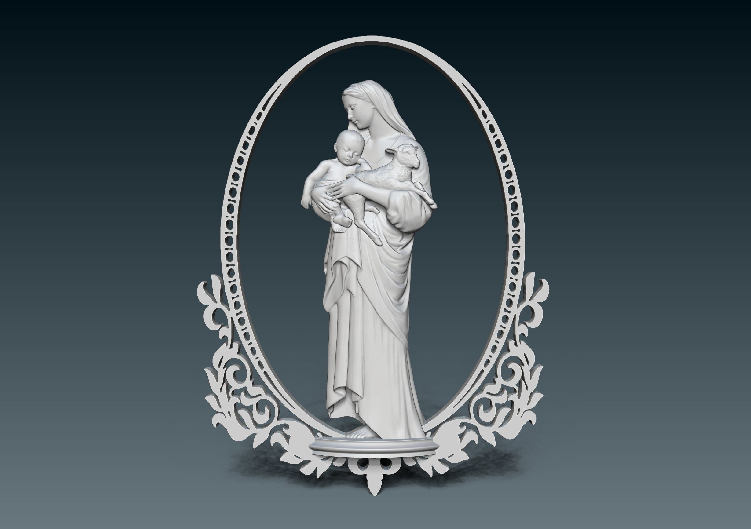 Virgin Mary 3D model 3D printable | CGTrader