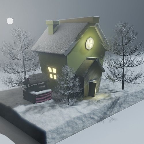 Winter Home 3D model | CGTrader