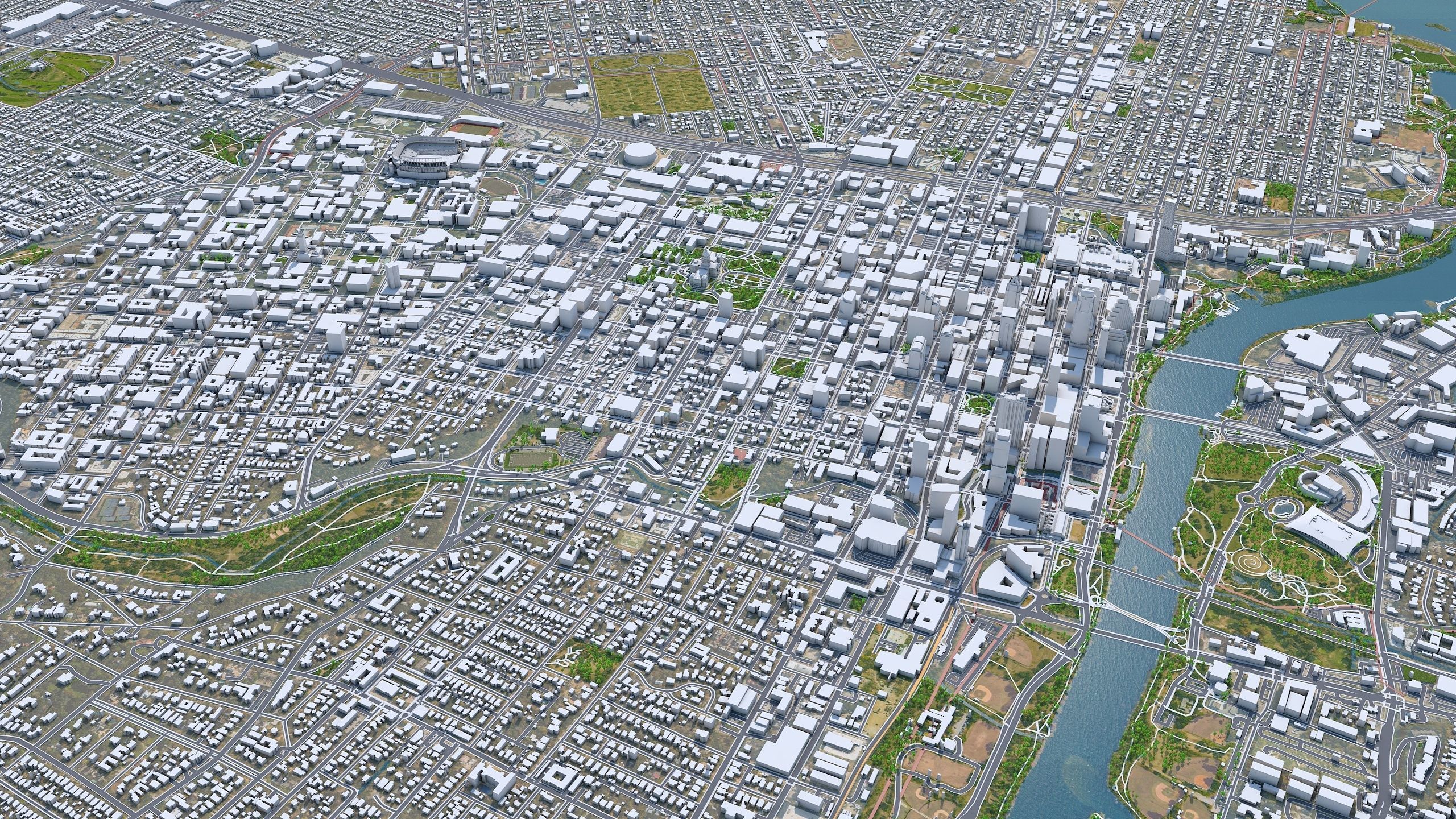 3D model Austin Downtown Texas USA VR / AR / low-poly | CGTrader