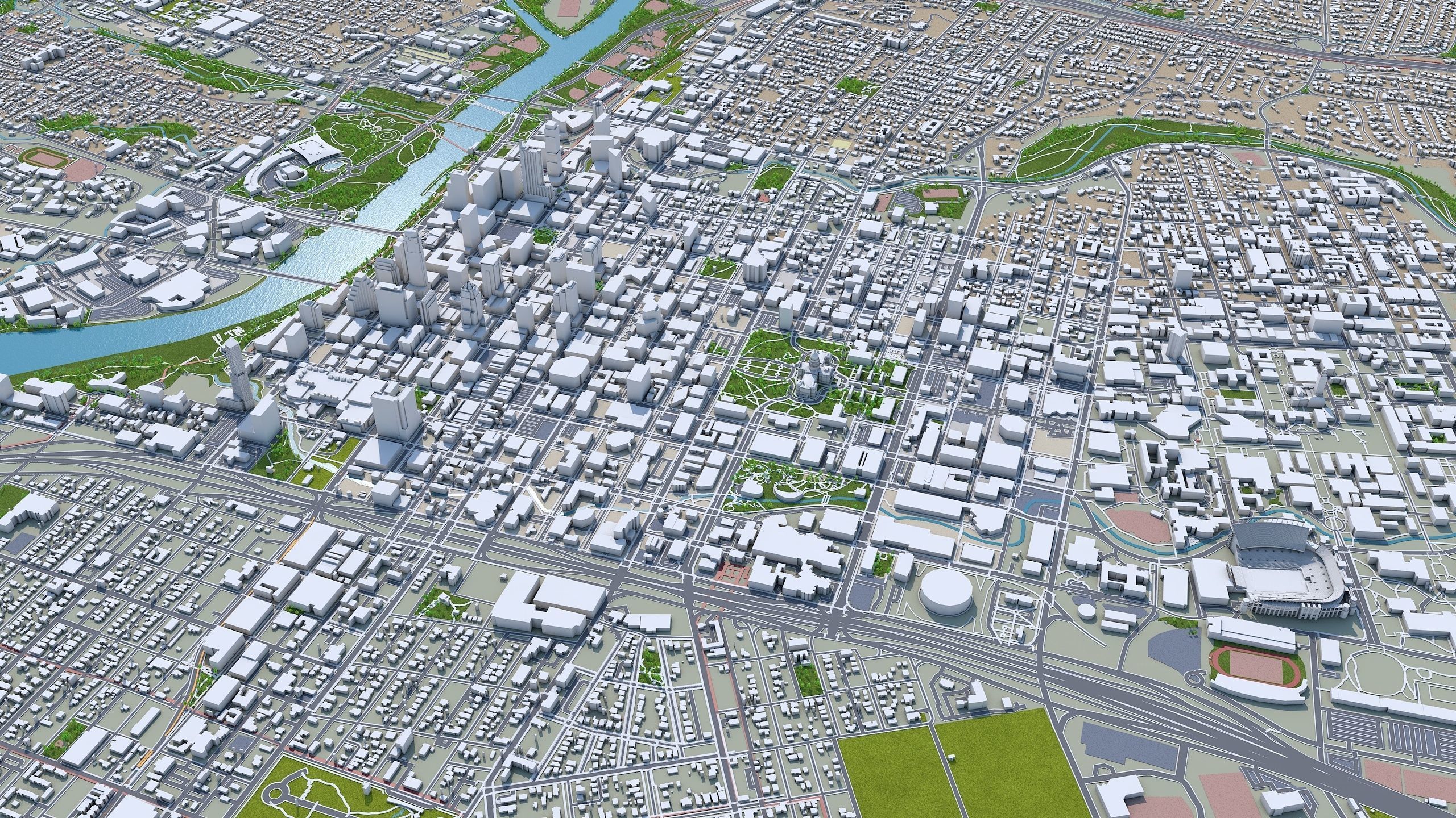 3D model Austin Downtown Texas USA VR / AR / low-poly | CGTrader