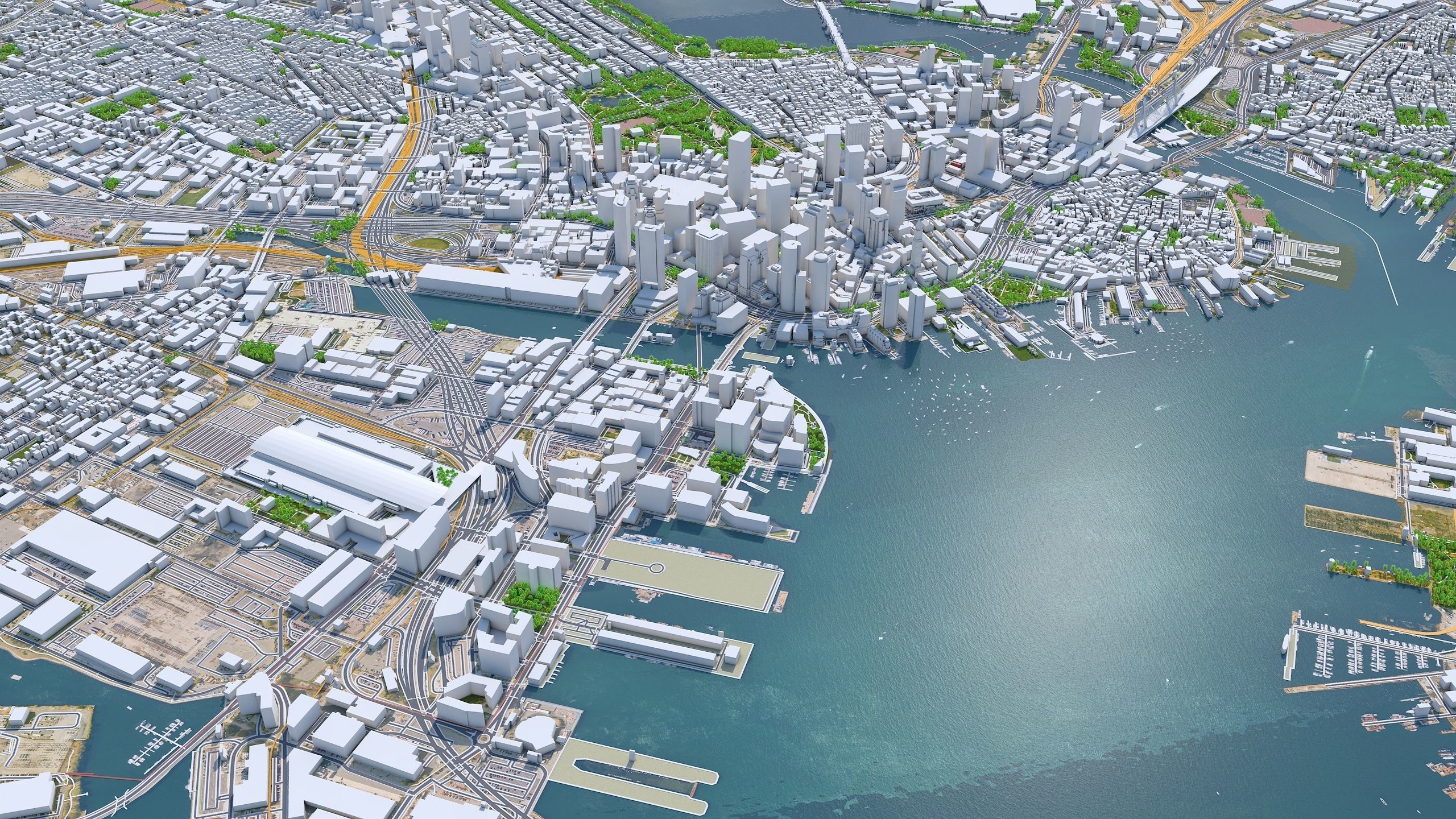 3D model Boston Downtown Massachusetts USA VR / AR / low-poly | CGTrader