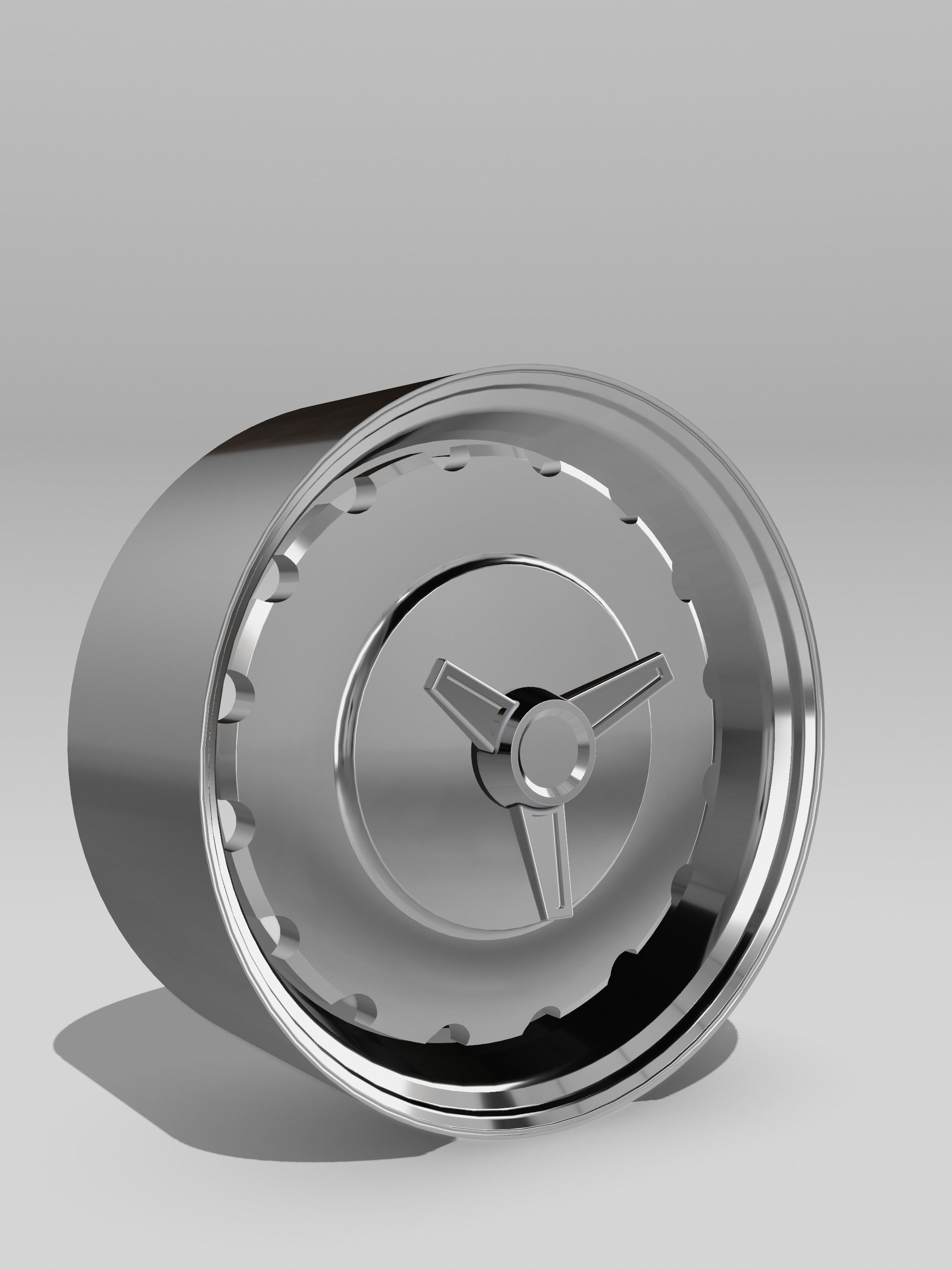 20inch Billet 1957 Chev Hubcap Wheels with Spinner 2x Offsets 3D model ...