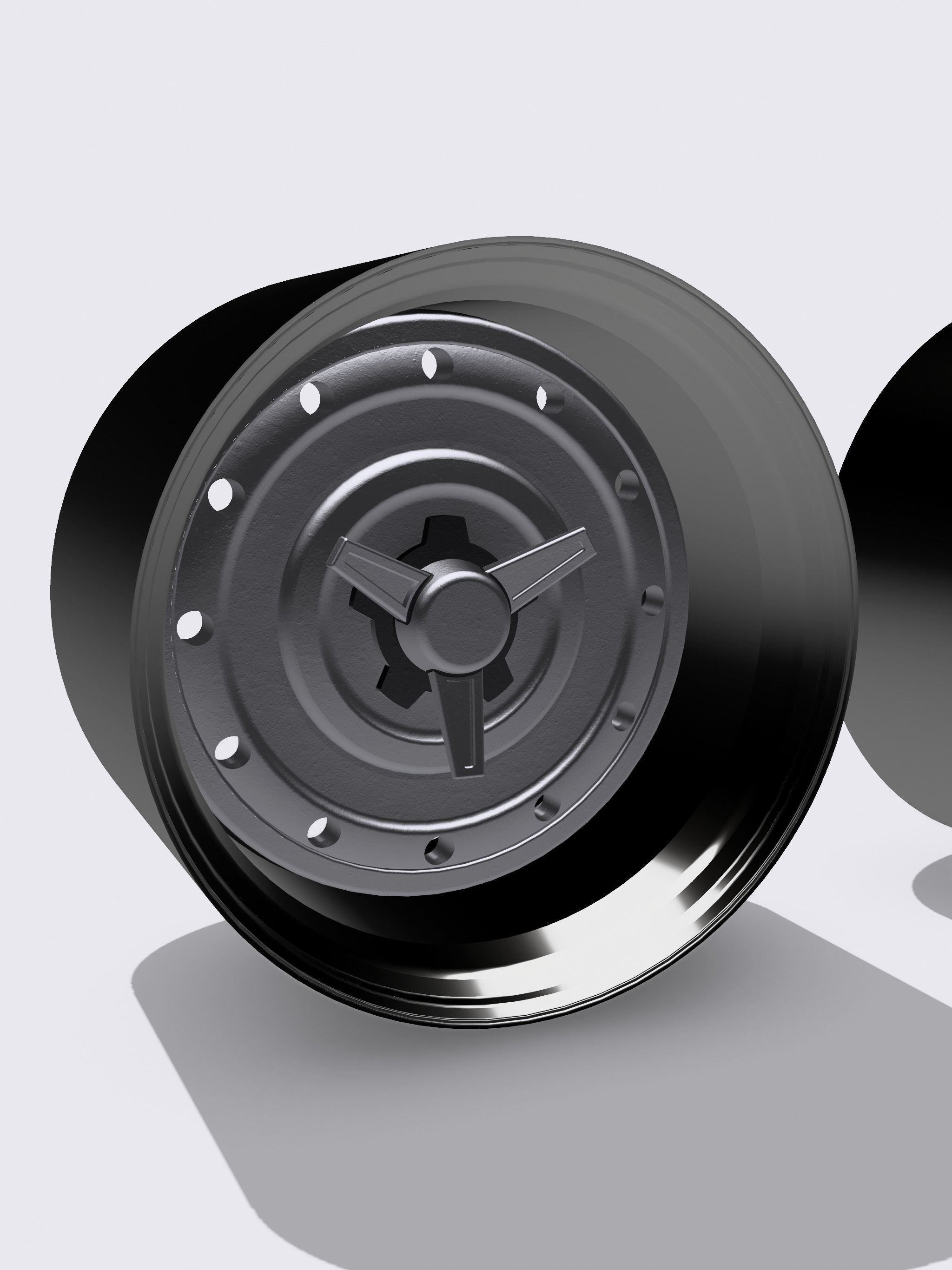 20inch Billet Drilled Steel Wheels with Spinner 2x Offsets 3D model 3D ...