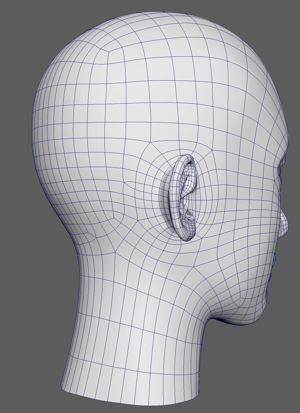 ASIAN HEAD WOMAN LOW POLY BASE MESH 3D model | CGTrader