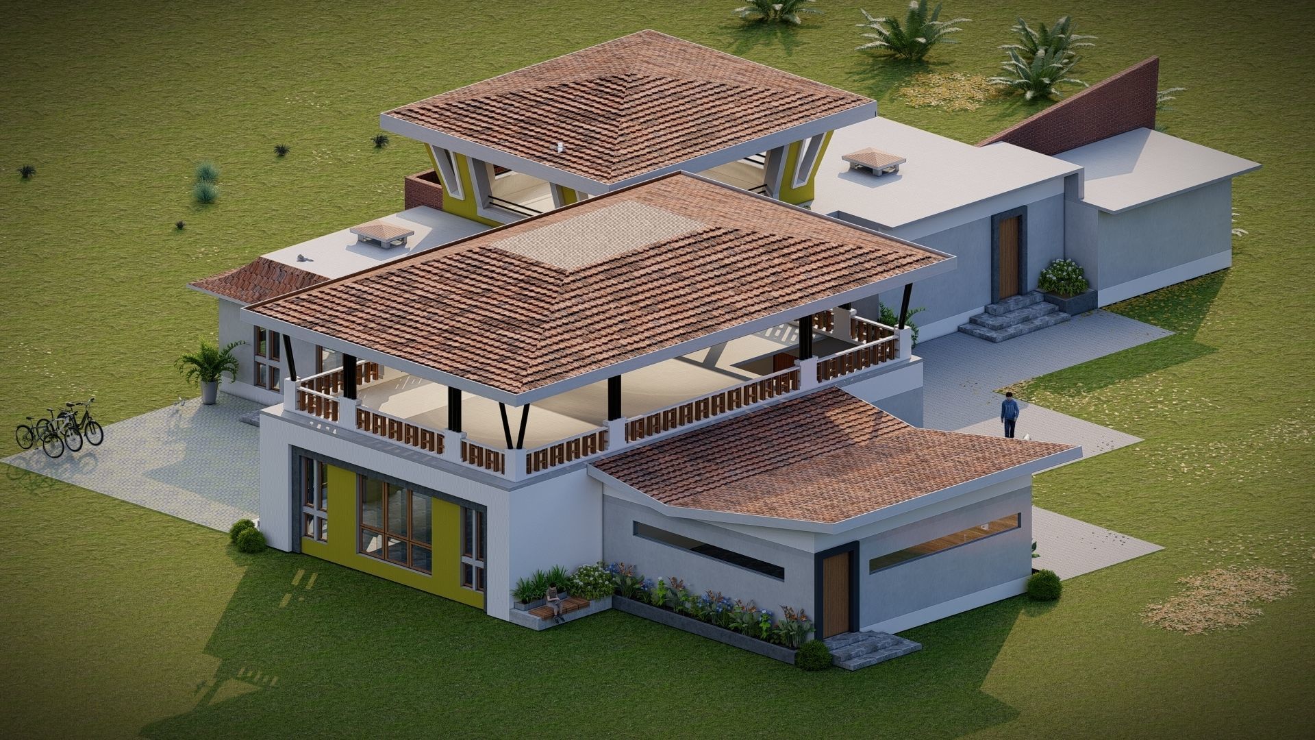 club house 3D model animated | CGTrader