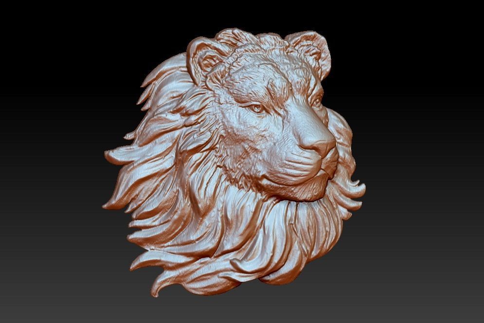 LionHead gold lion head 3D model 3D printable | CGTrader