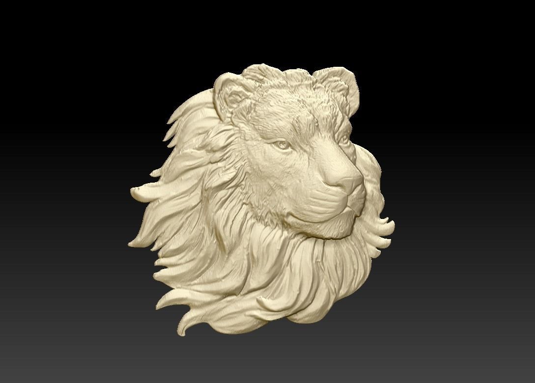 LionHead gold lion head 3D model 3D printable | CGTrader