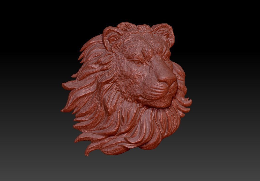 LionHead gold lion head 3D model 3D printable | CGTrader