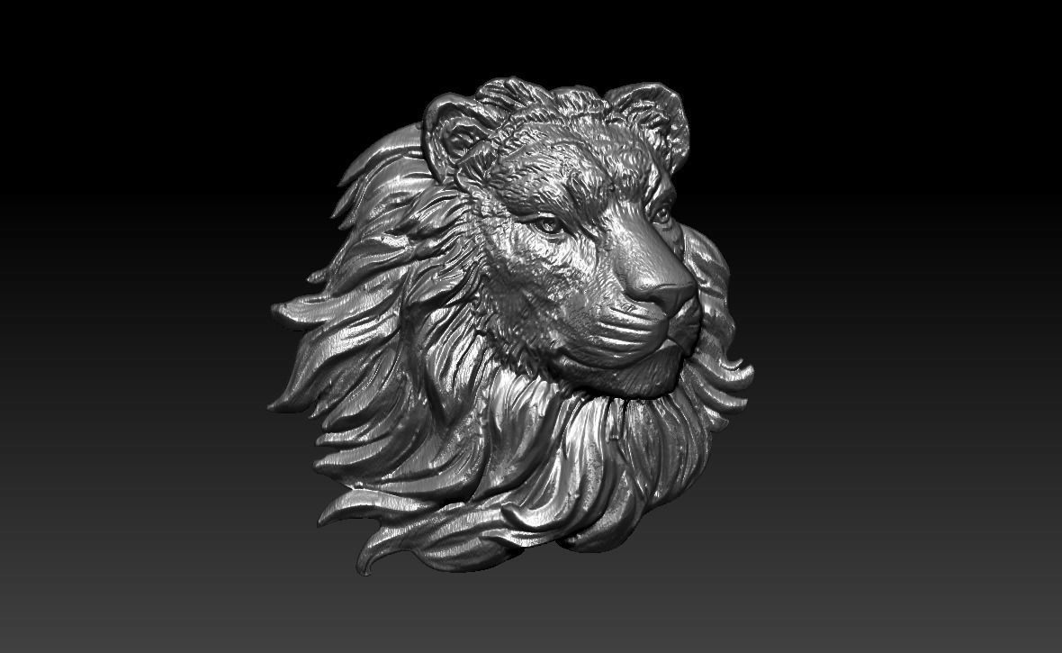 LionHead gold lion head 3D model 3D printable | CGTrader