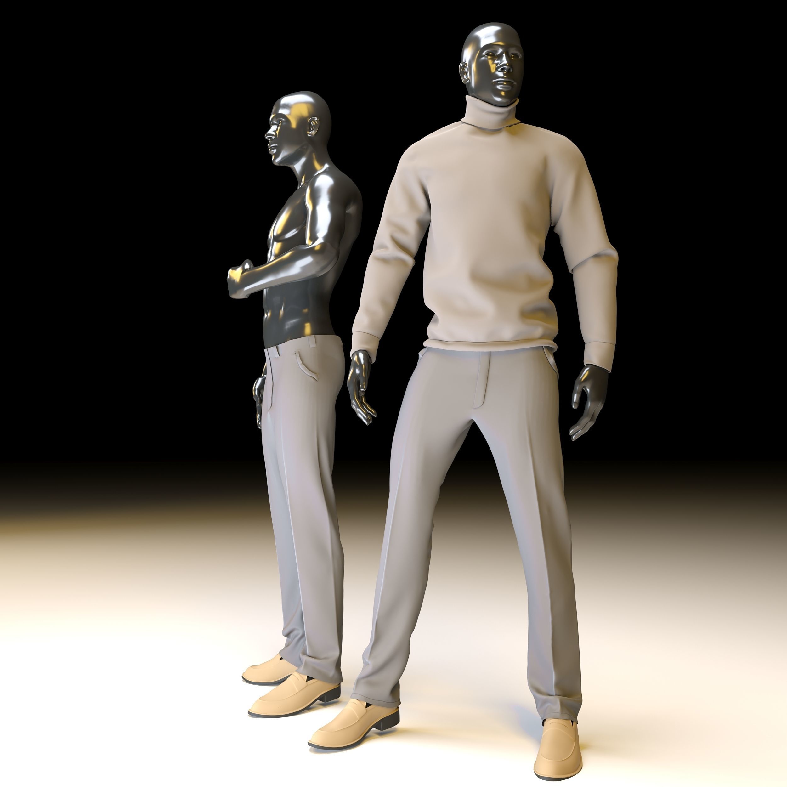 Mannequin two mannequins 3D model | CGTrader