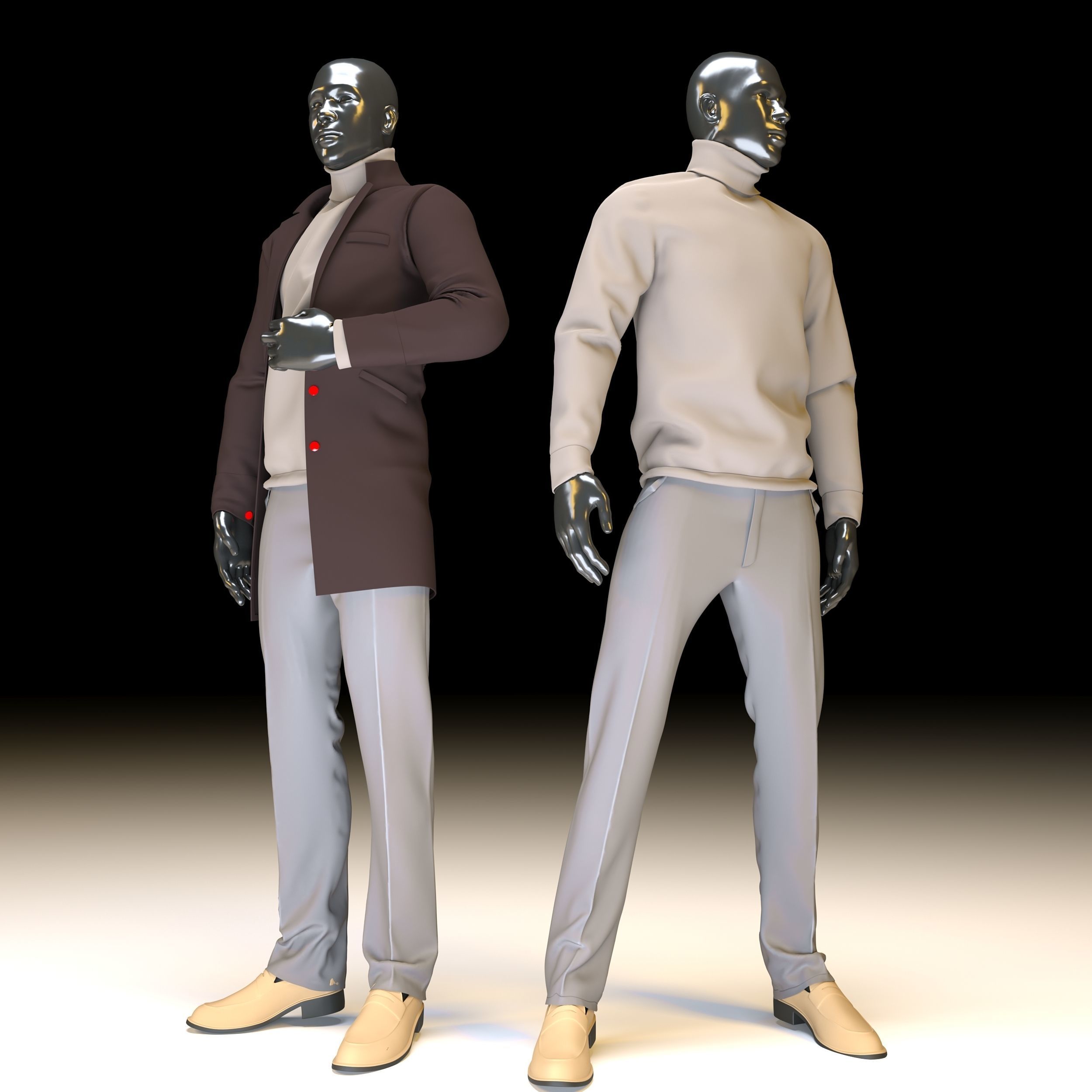 Mannequin two mannequins 3D model | CGTrader